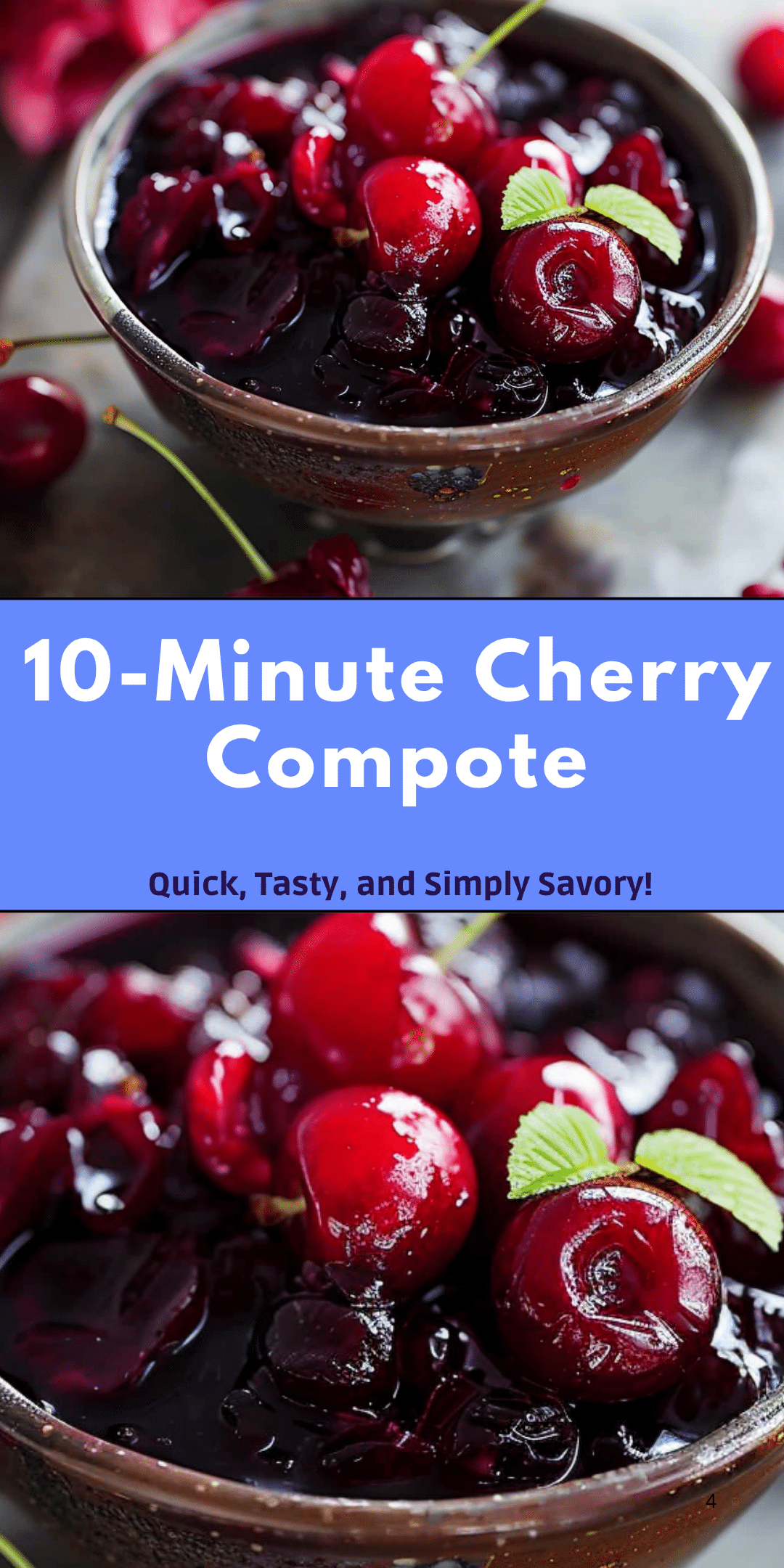 10-Minute Cherry Compote - Just So Savory