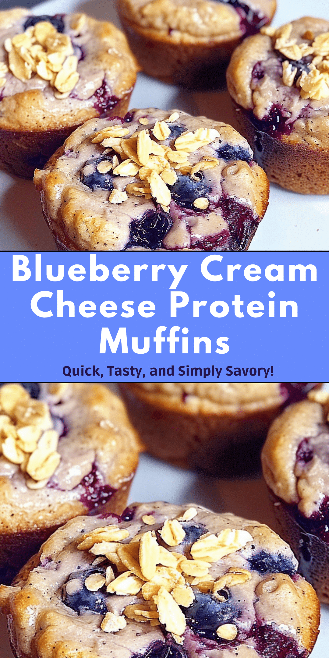 Blueberry Cream Cheese Protein Muffins | Just So Savory