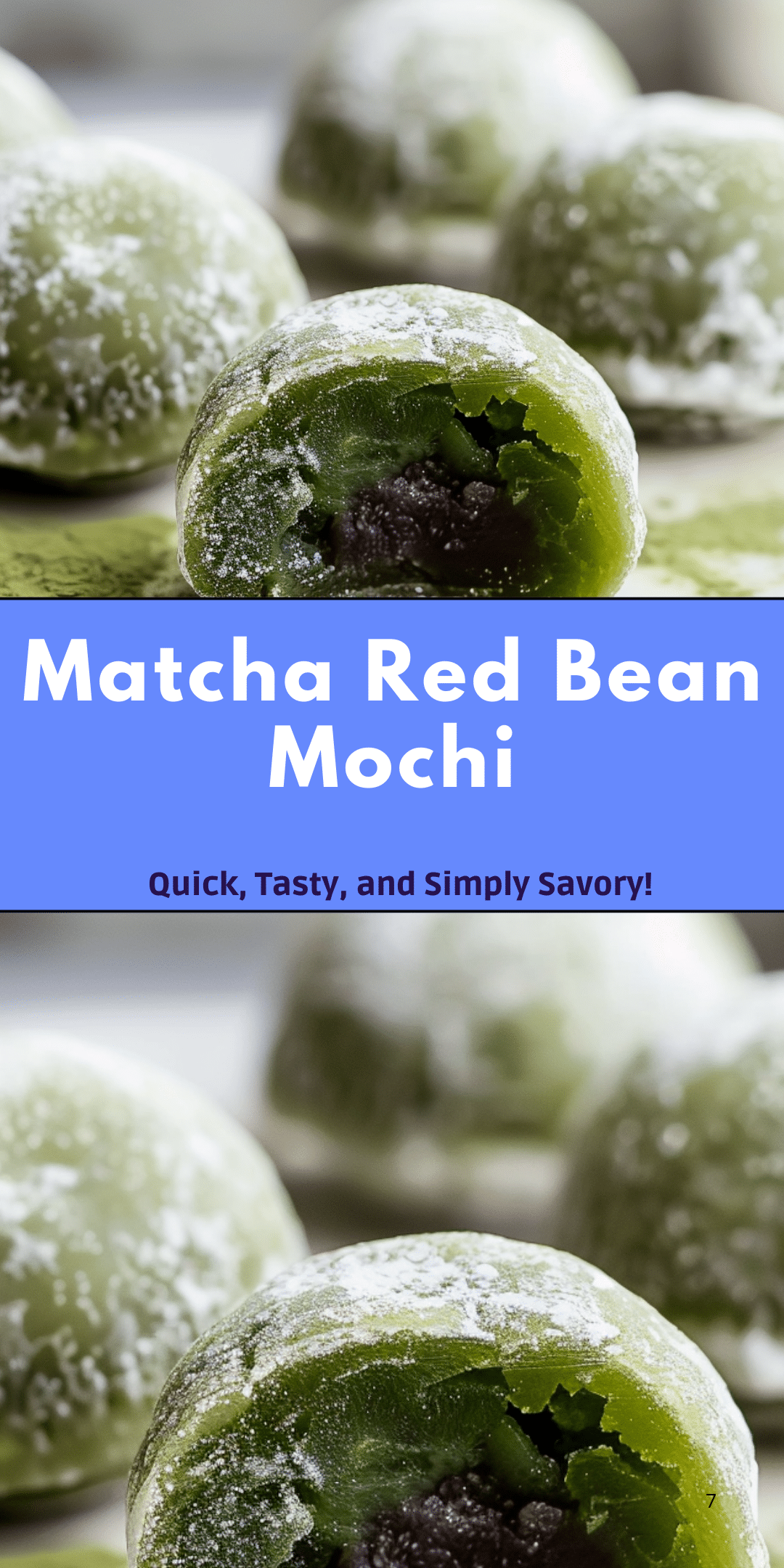 Matcha Red Bean Mochi - Just So Savory