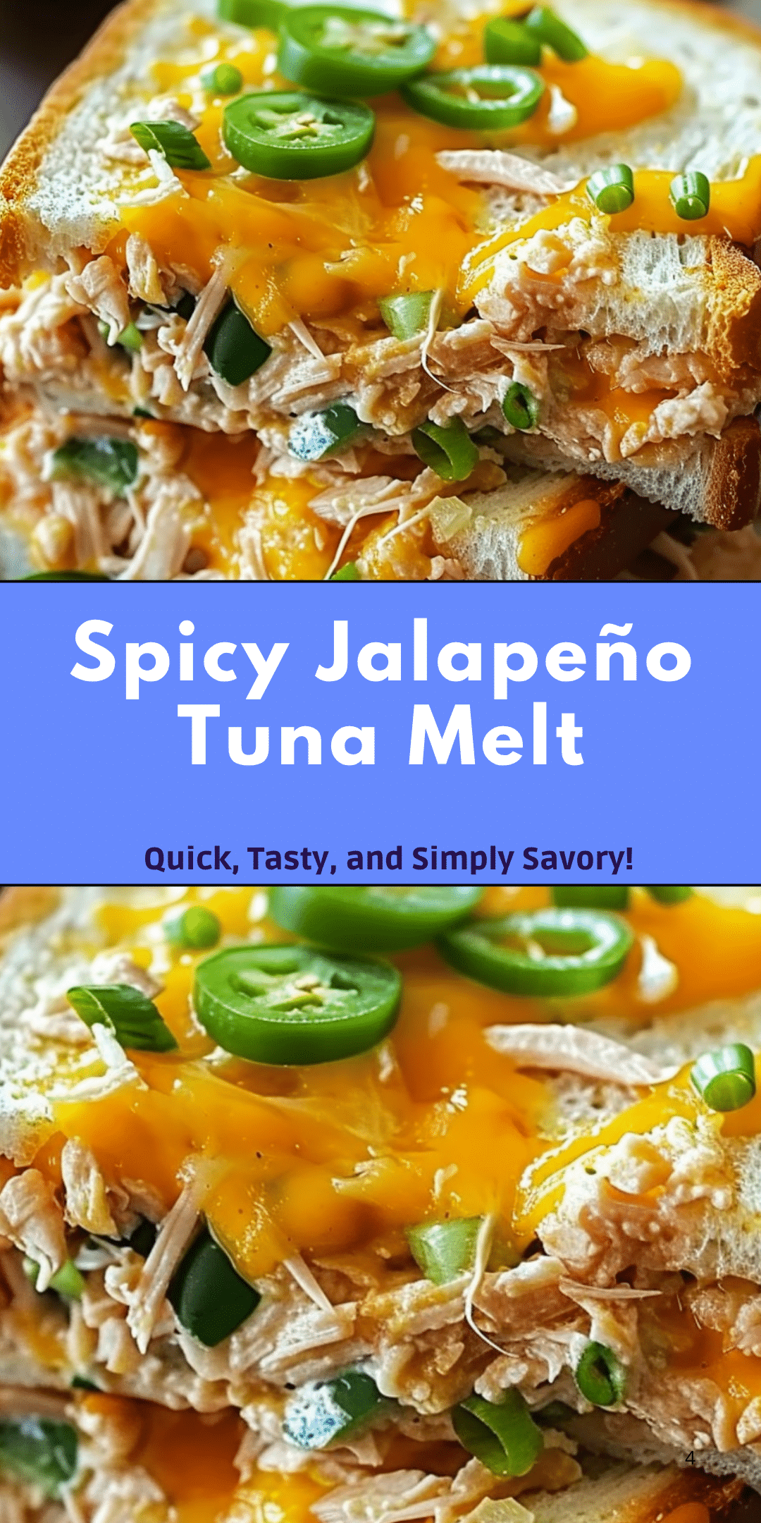 Spicy Jalapeño Tuna Melt - Just So Savory