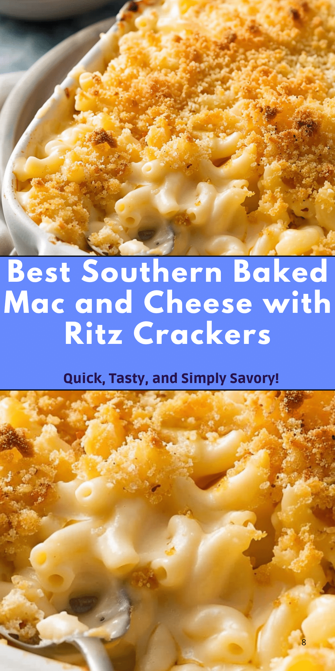 Best Southern Baked Mac and Cheese with Ritz Crackers | Just So Savory