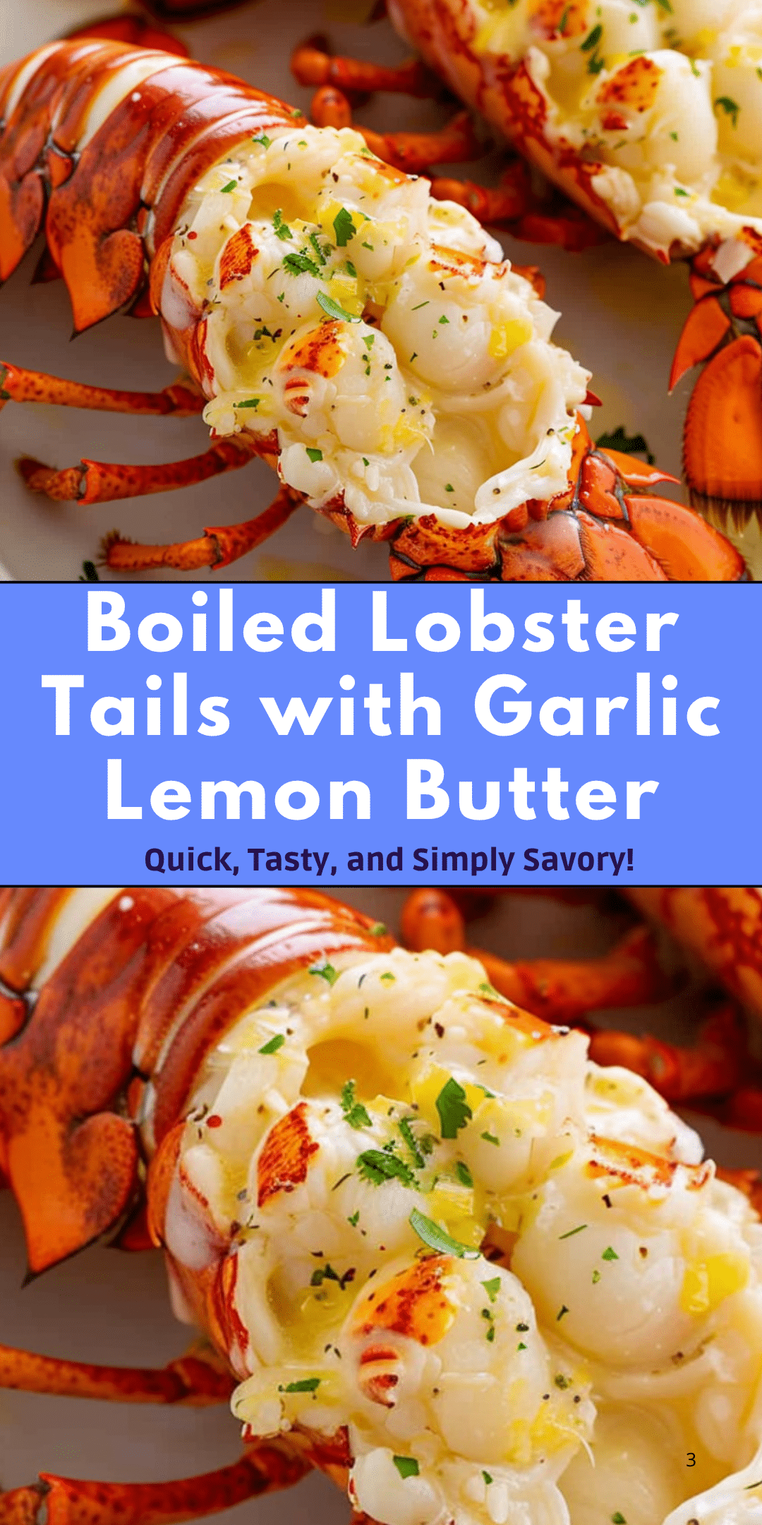 Boiled Lobster Tails with Garlic Lemon Butter | Just So Savory