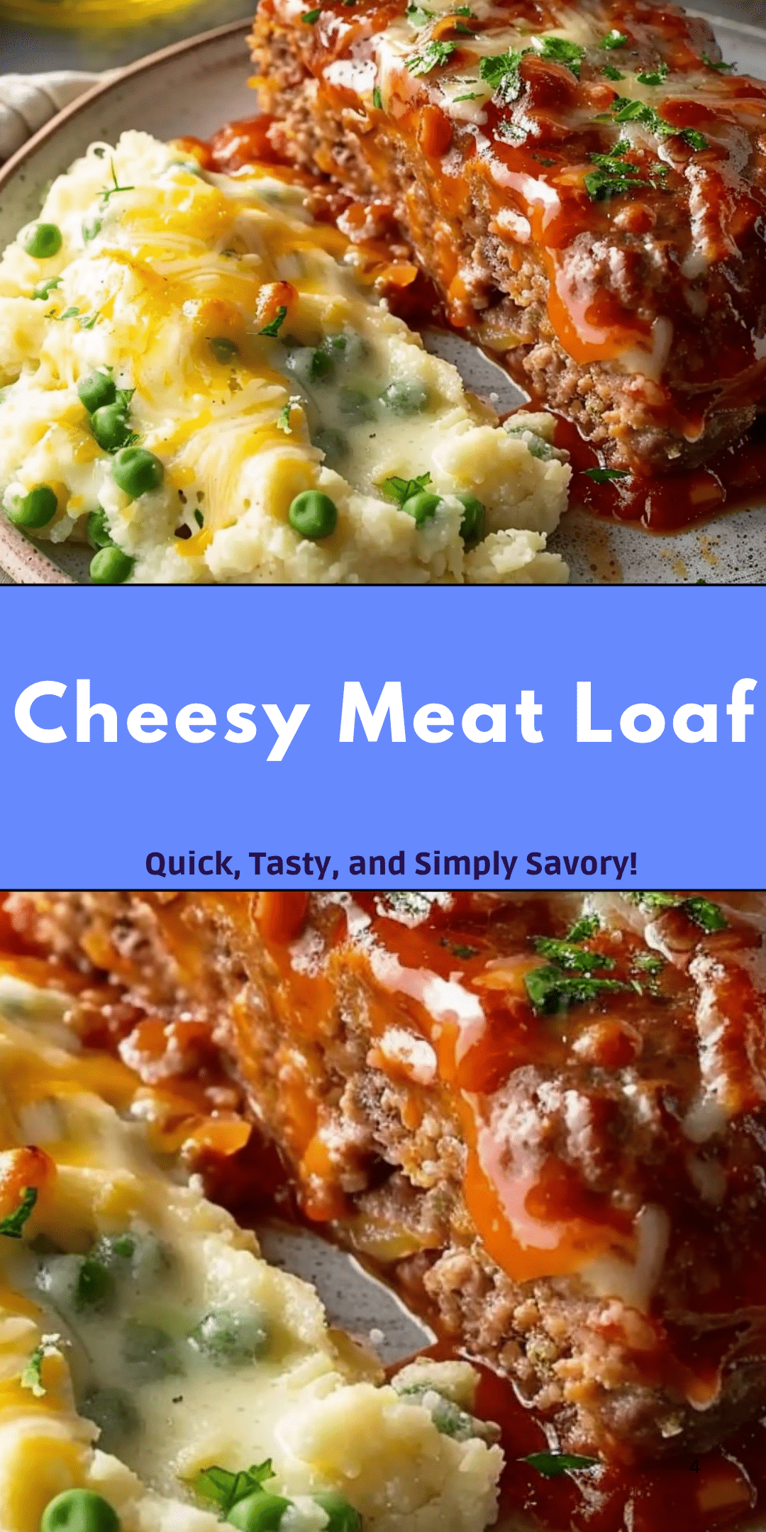 Cheesy Meat Loaf | Just So Savory
