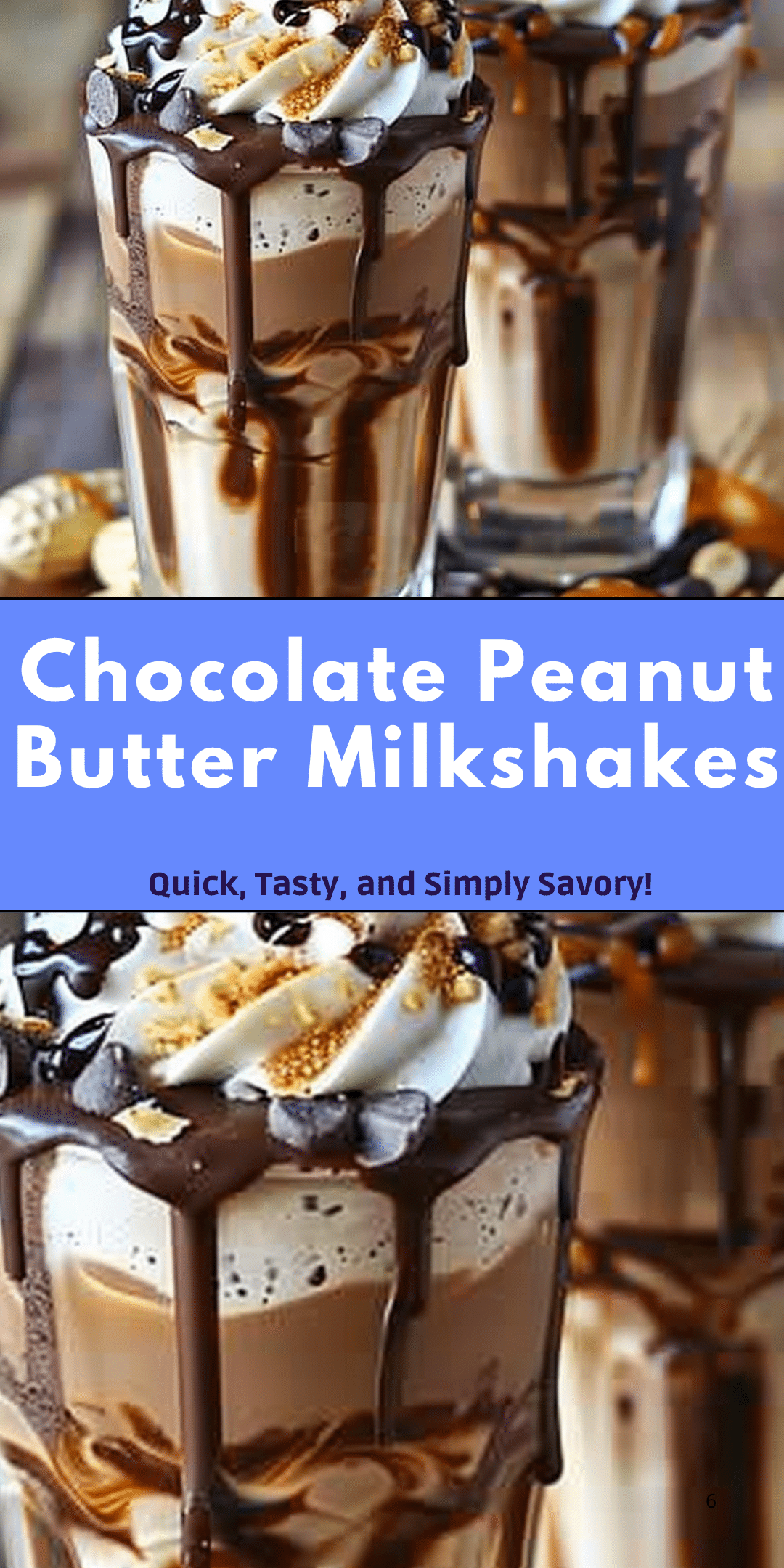 Chocolate Peanut Butter Milkshakes | Just So Savory