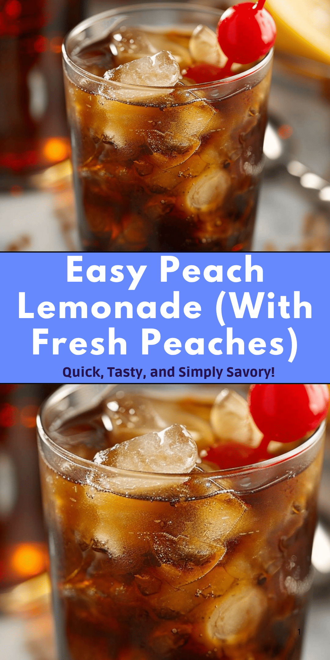 Easy Peach Lemonade (With Fresh Peaches) | Just So Savory