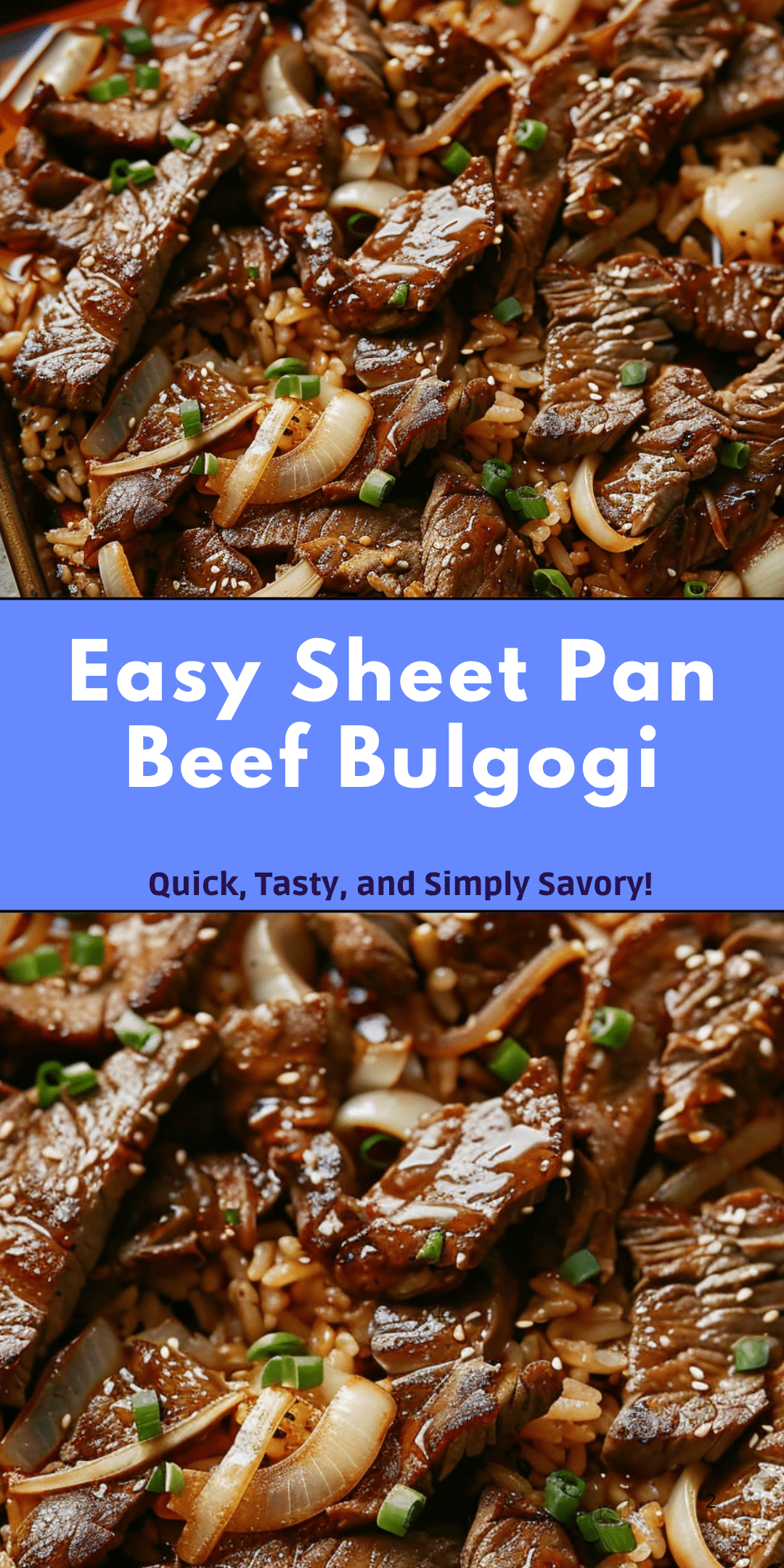 Easy Sheet Pan Beef Bulgogi | Just So Savory
