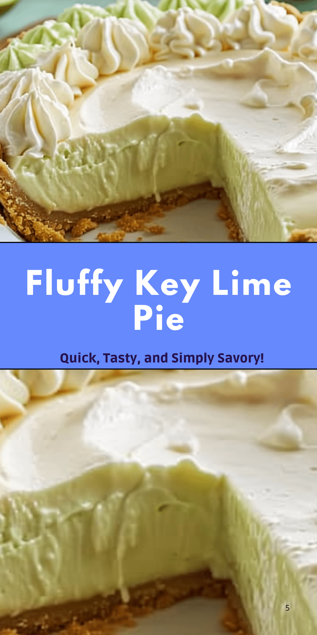Fluffy Key Lime Pie | Just So Savory