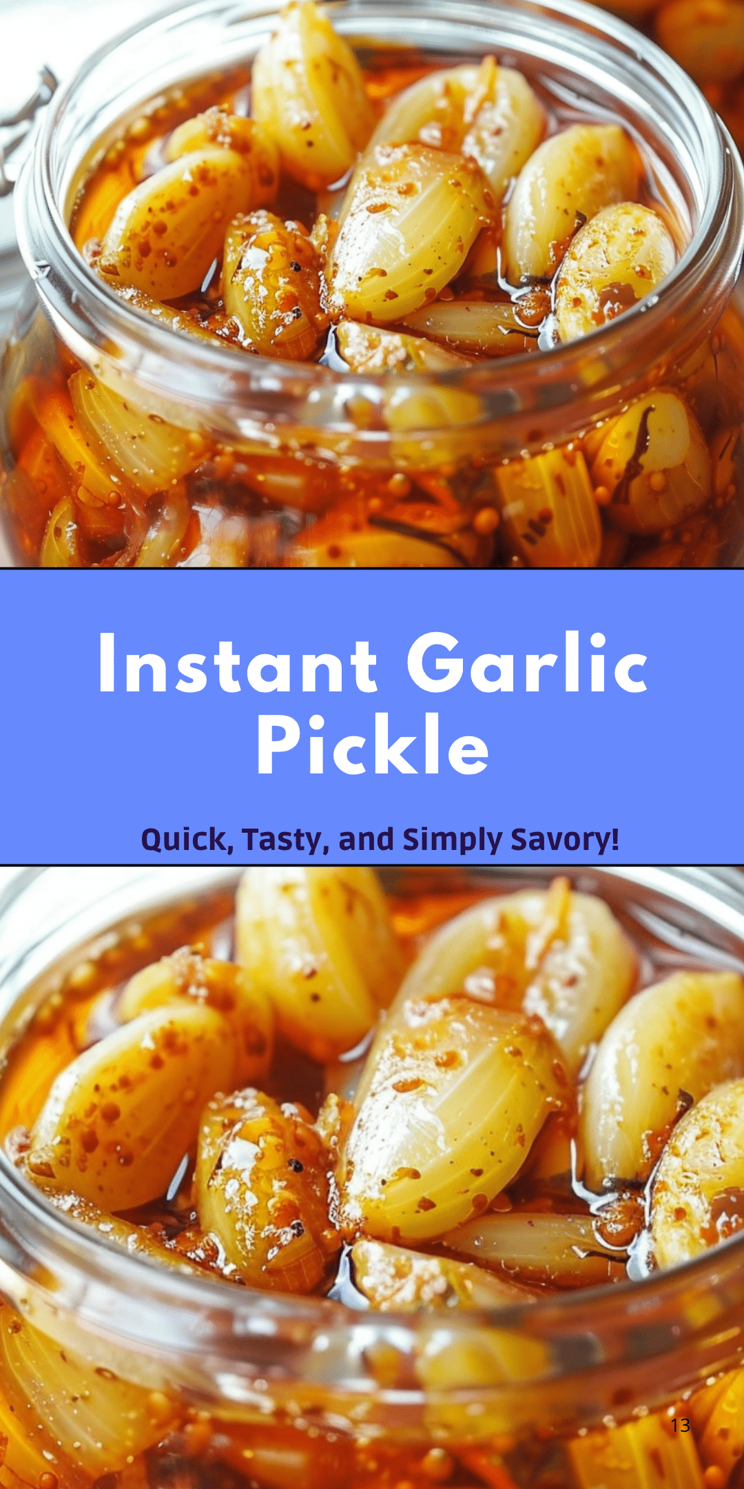 Instant Garlic Pickle - Just So Savory