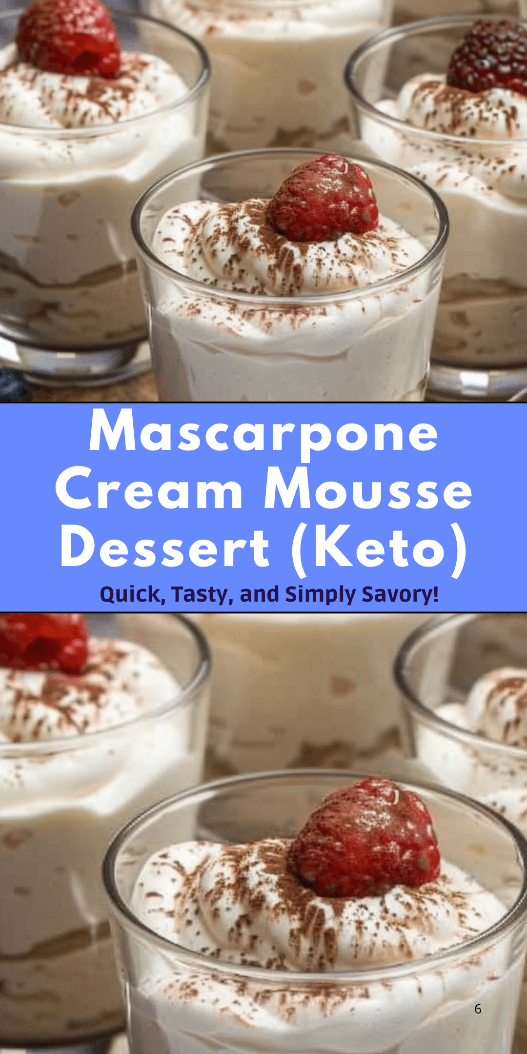 Mascarpone Cream Mousse Dessert (Keto) - Just So Savory