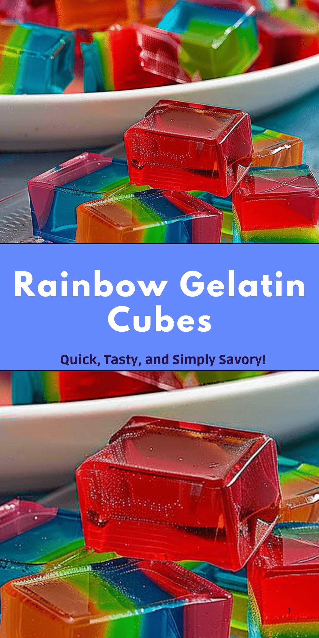Rainbow Jello Cubes | Just So Savory