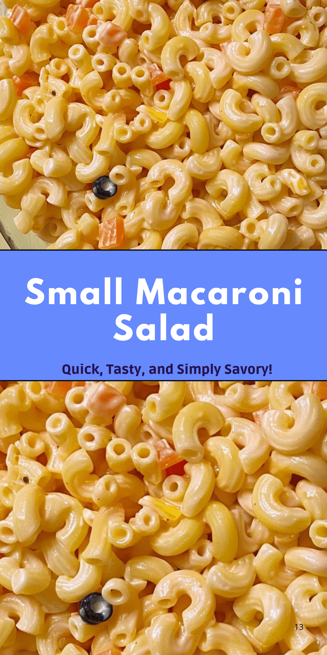 Small Macaroni Salad - Just So Savory