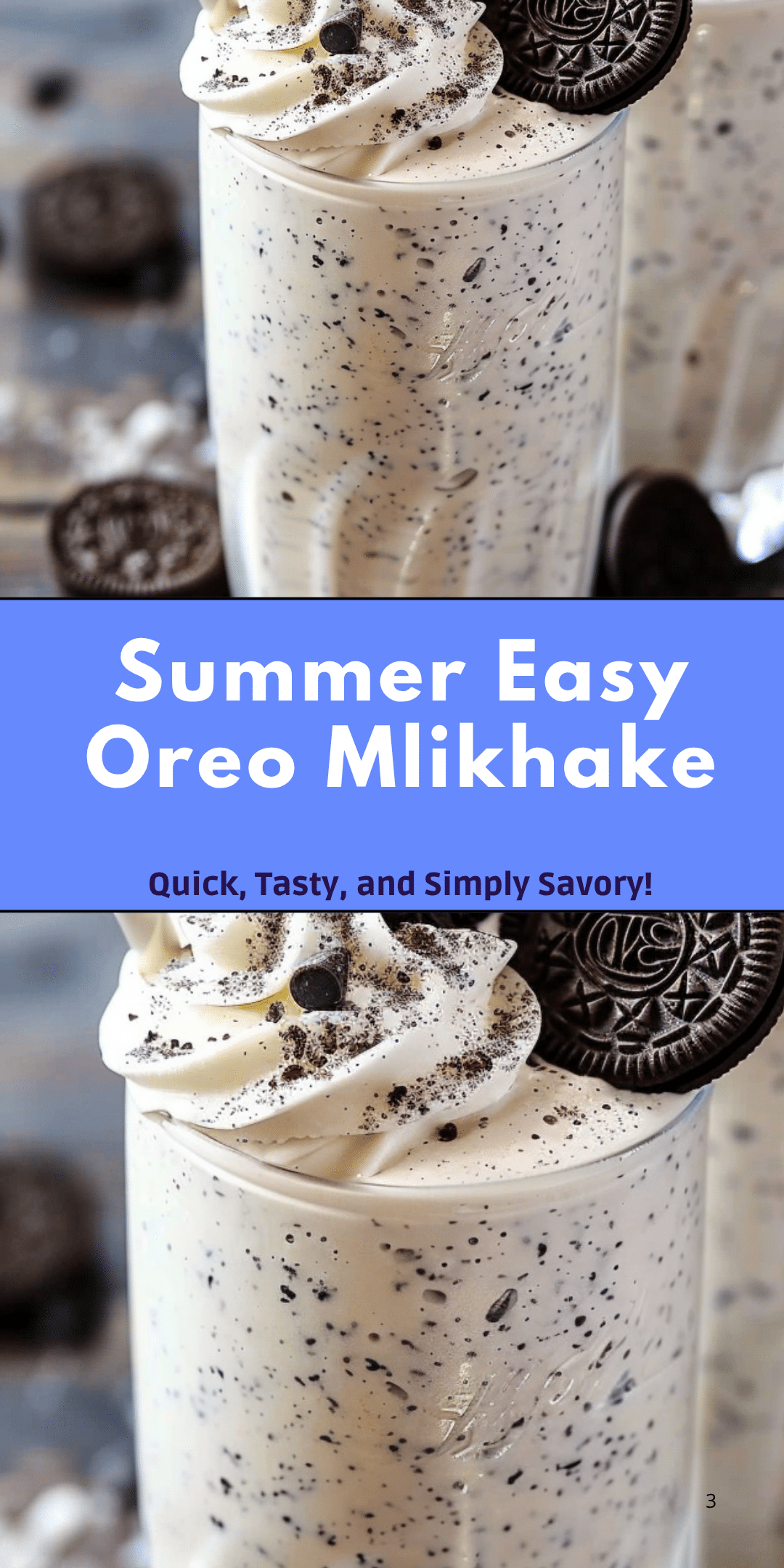 Summer Easy Oreo Milkshake | Just So Savory
