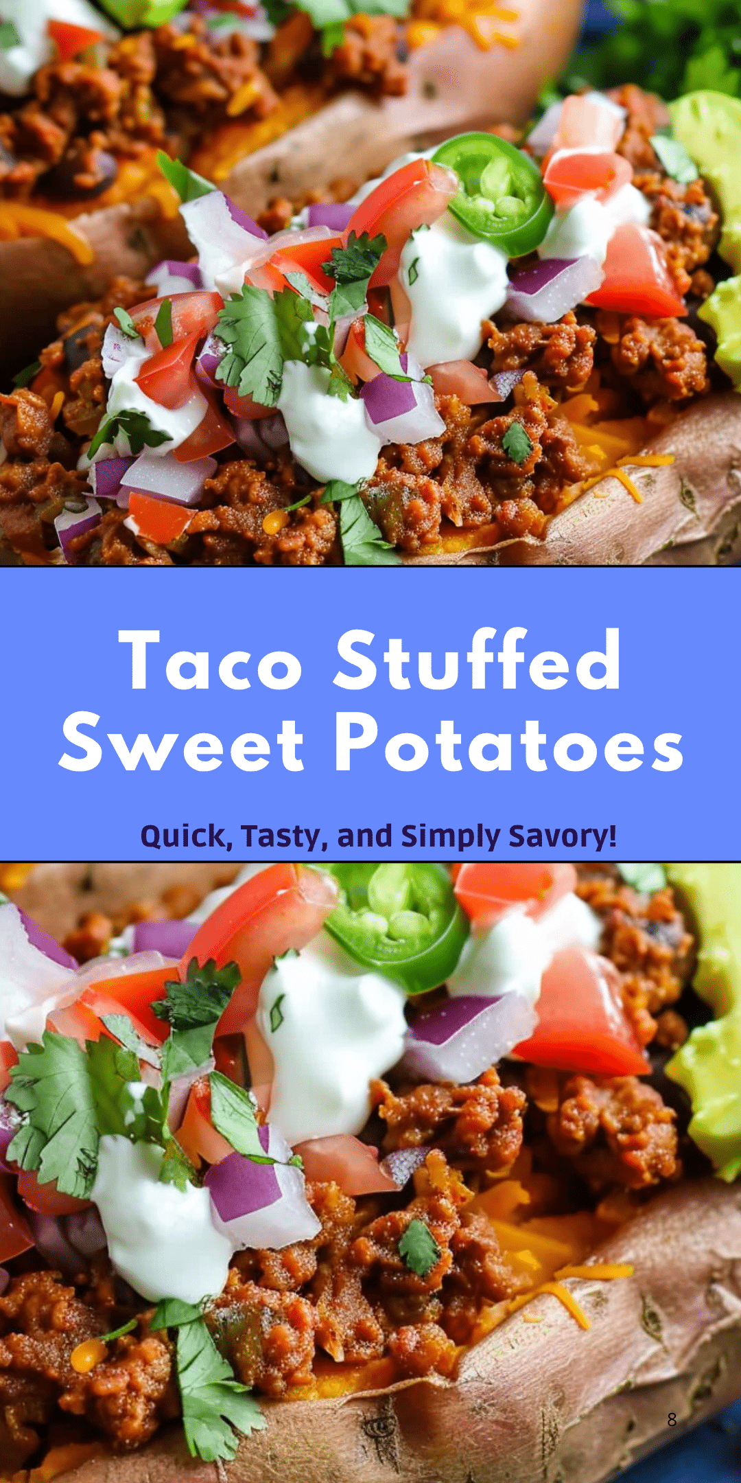 Taco Stuffed Sweet Potatoes | Just So Savory