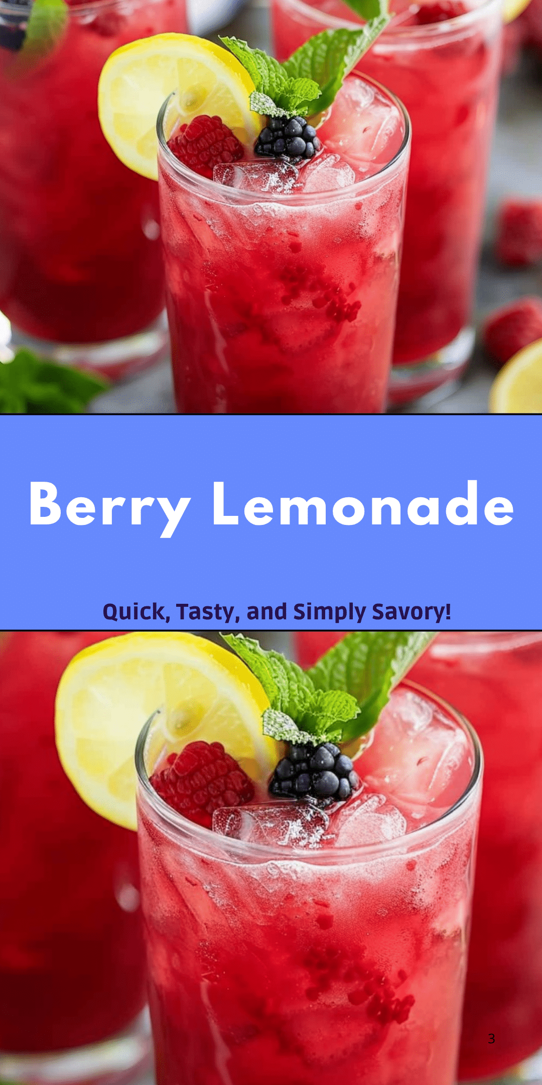 Berry Lemonade | Just So Savory