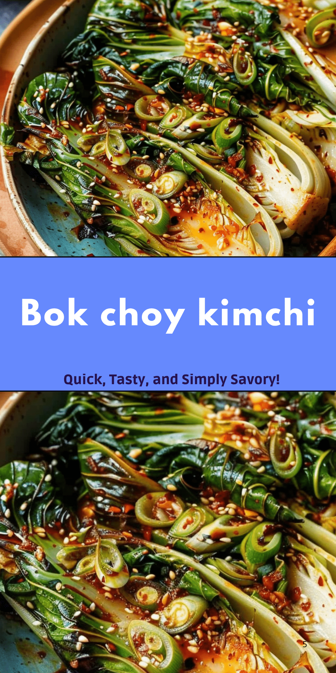 Bok Choy Kimchi - Just So Savory