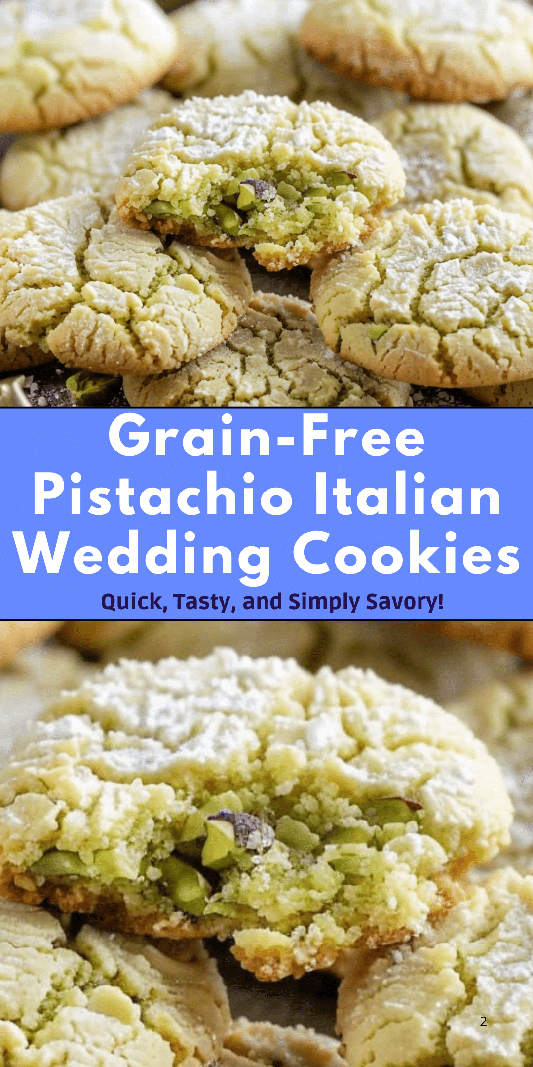 Grain-Free Pistachio Italian Wedding Cookies | Just So Savory
