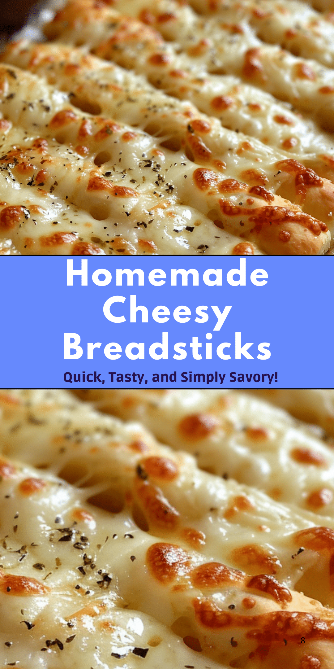 Homemade Cheesy Breadsticks - Just So Savory