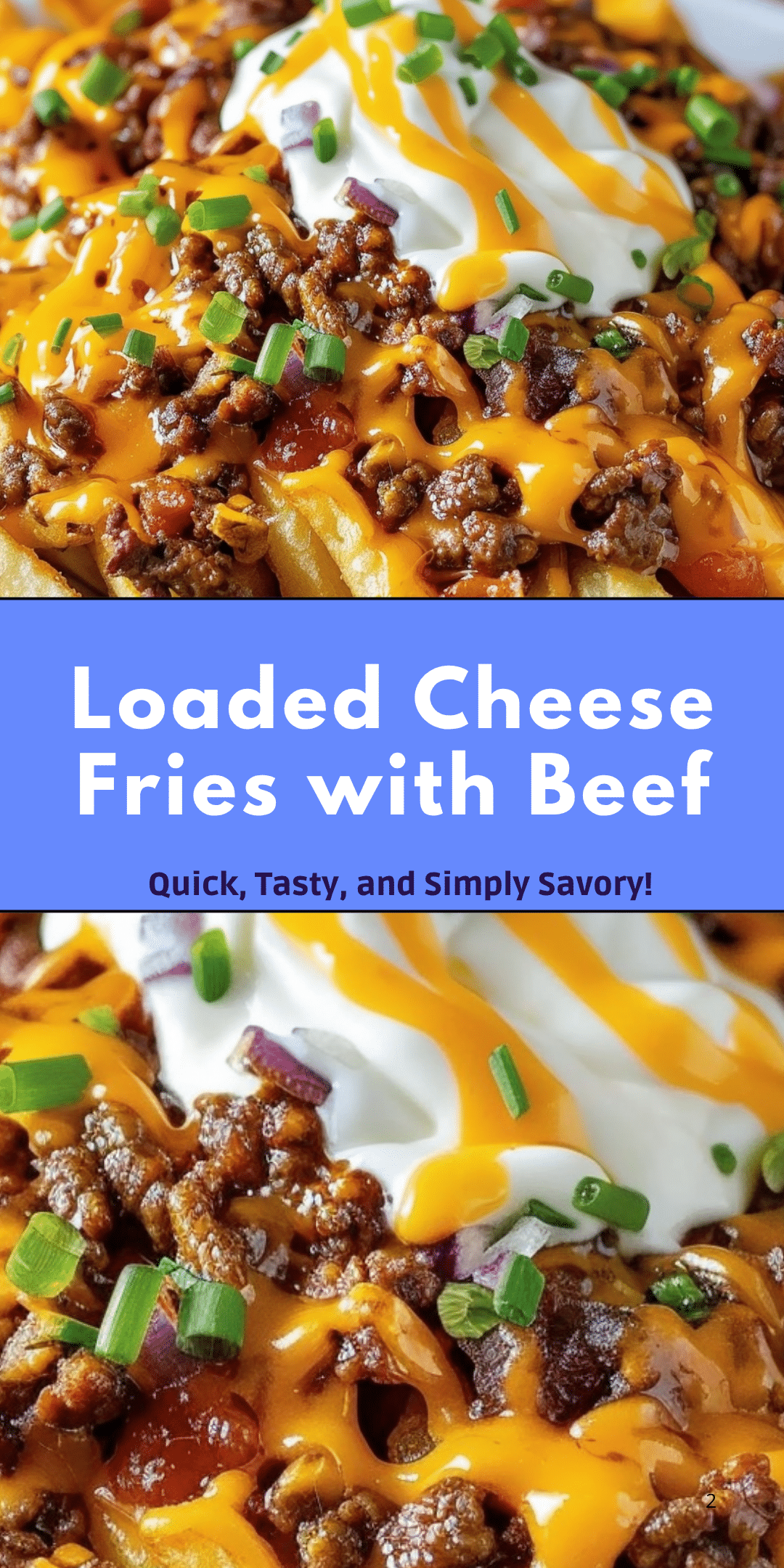 Loaded Cheese Fries with Beef | Just So Savory