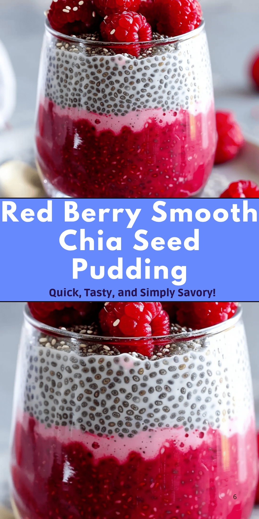 Red Berry Smooth Chia Seed Pudding | Just So Savory