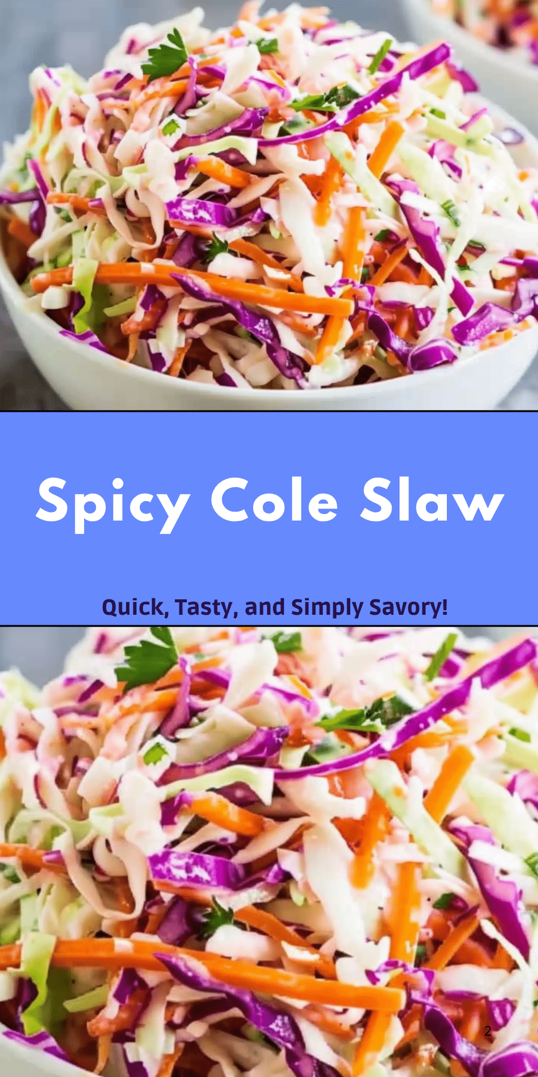 Spicy Cole Slaw | Just So Savory