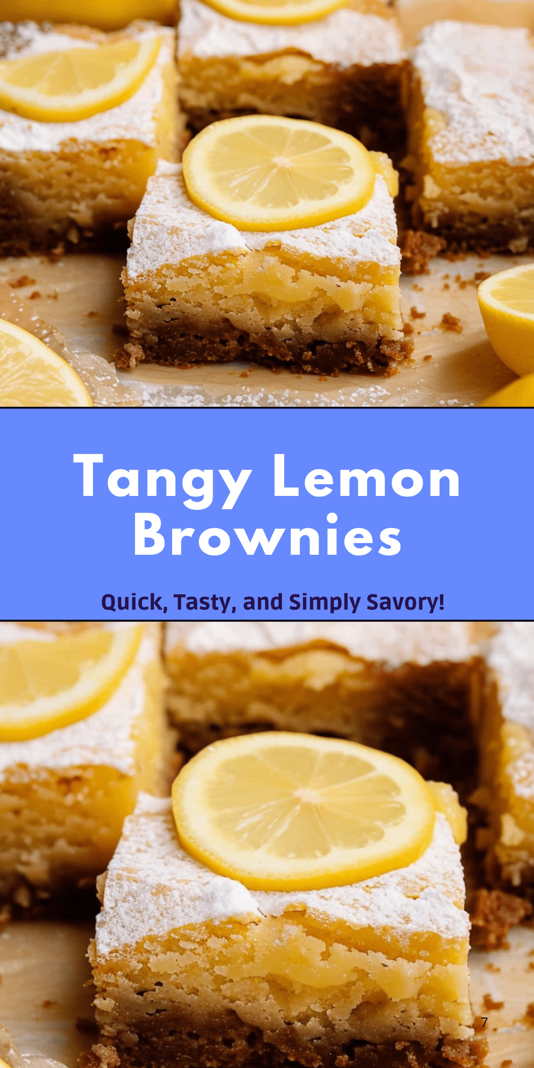Tangy Lemon Brownies | Just So Savory