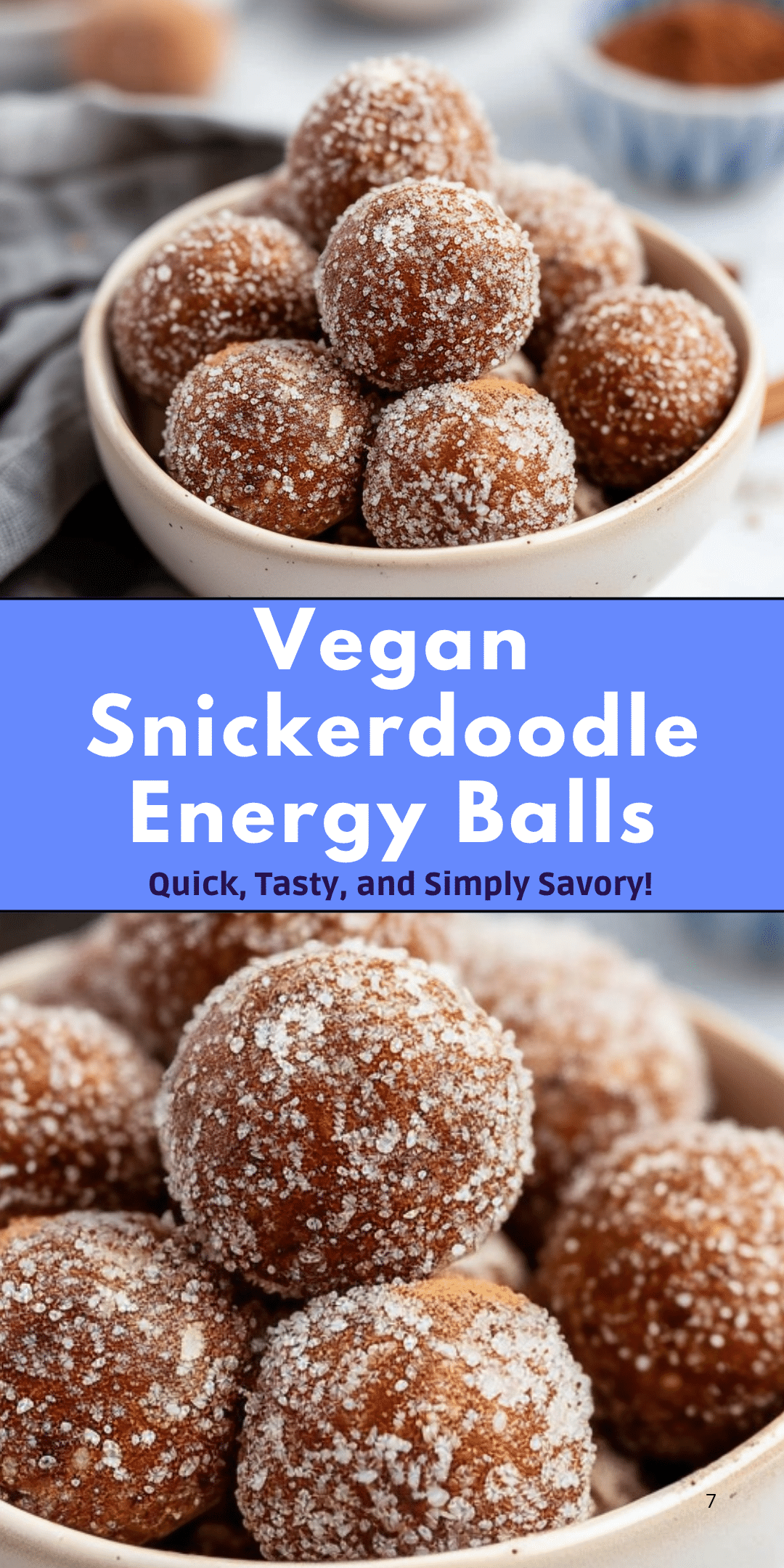 Vegan Snickerdoodle Energy Balls | Just So Savory