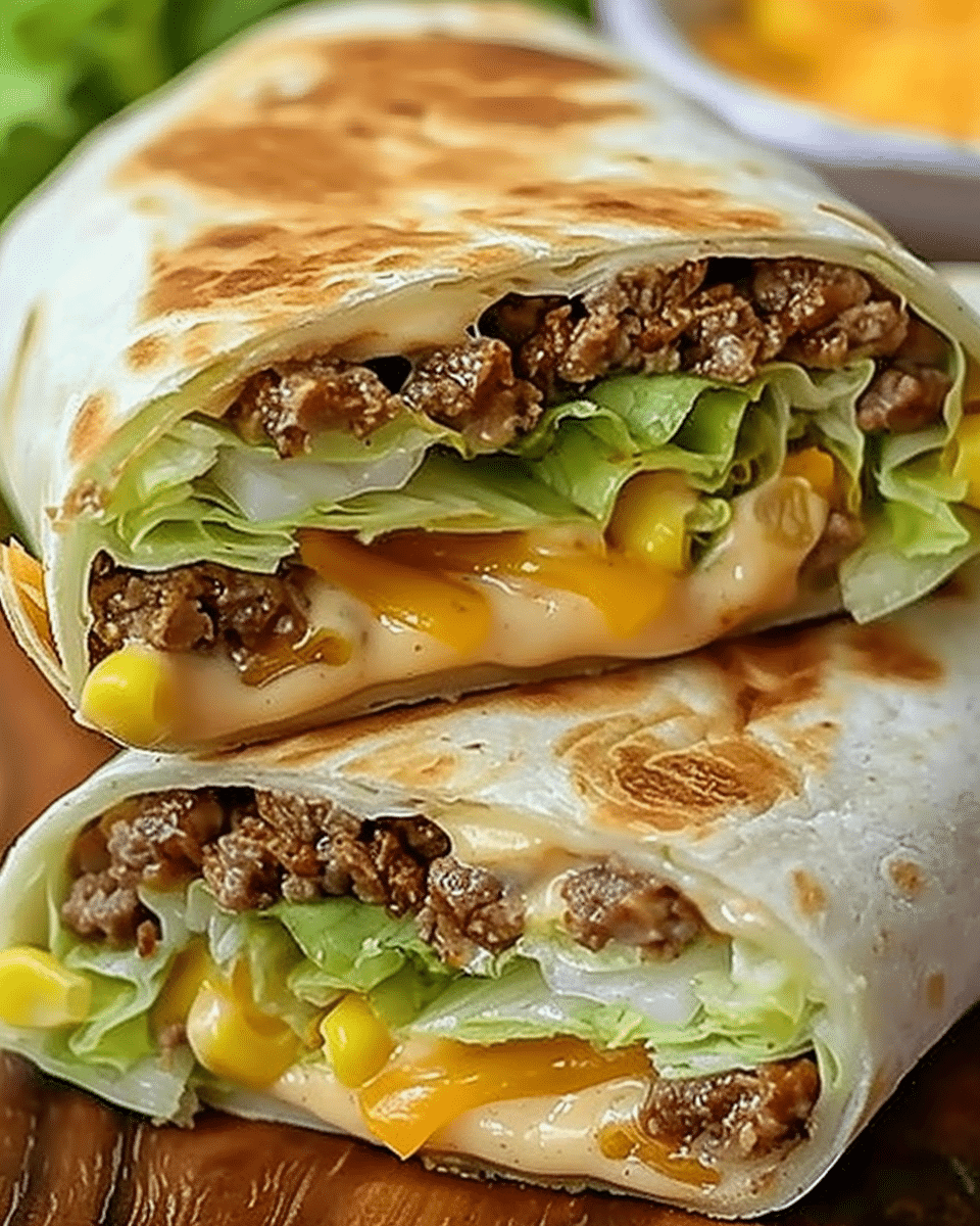 Homemade Big Mac Snack Wrap – Easy Dinner Idea | Just So Savory