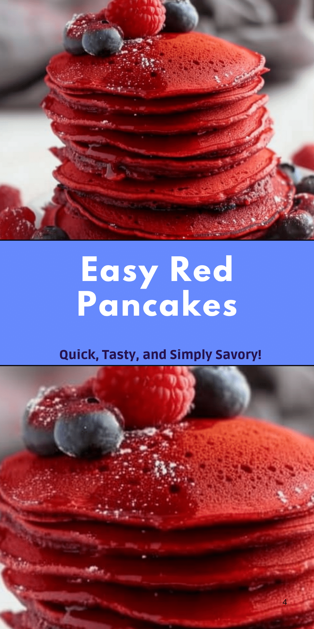 Easy Red Pancakes | Just So Savory