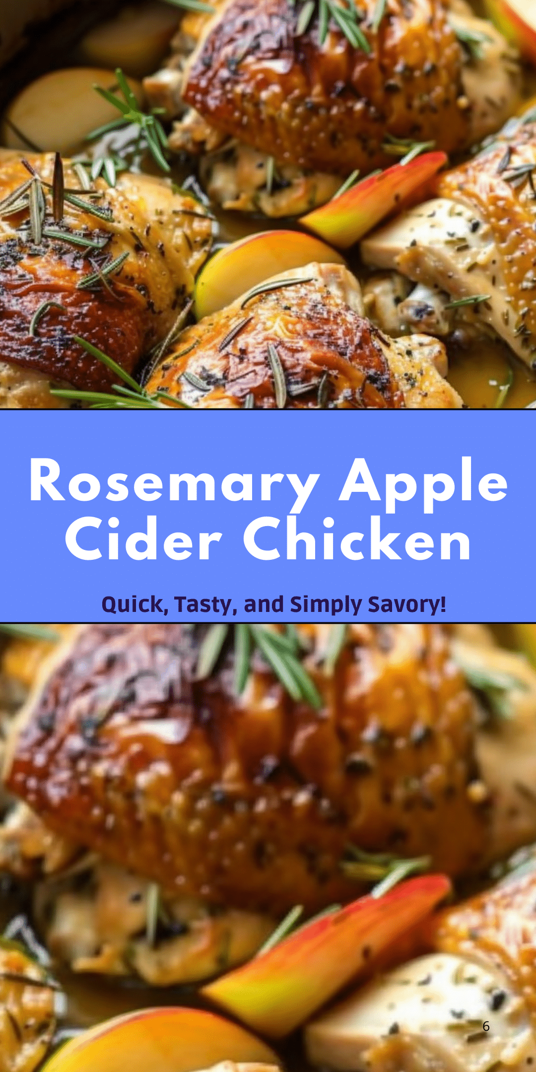 Rosemary Apple Cider Chicken - Just So Savory