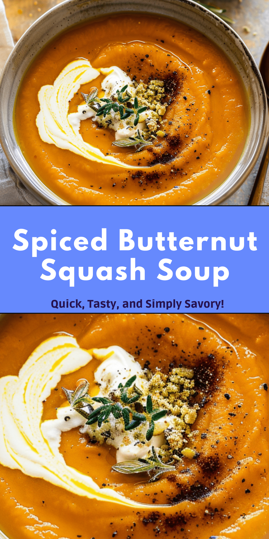 Spiced Butternut Squash Soup | Just So Savory