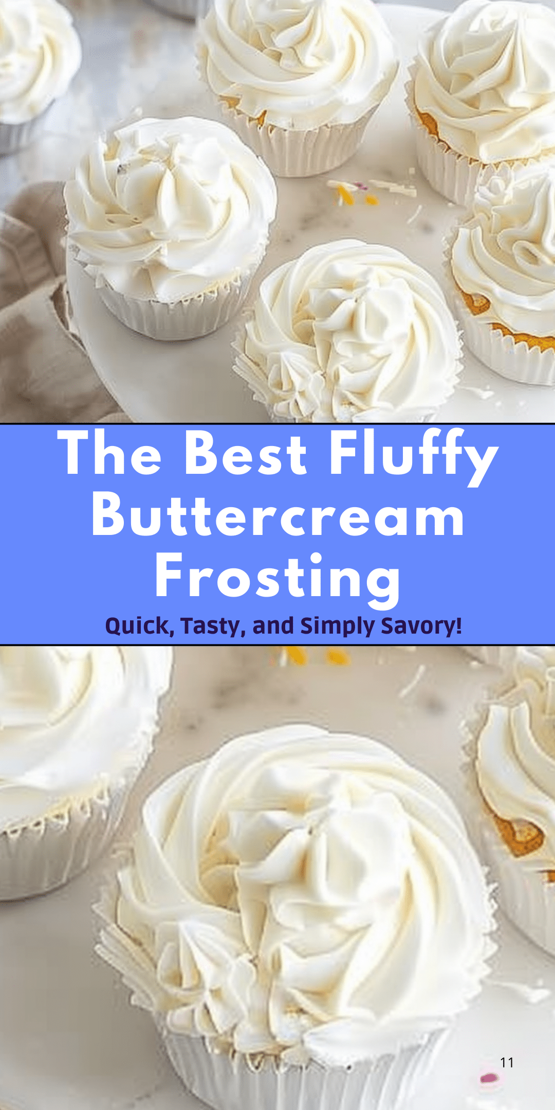 The Best Fluffy Buttercream Frosting | Just So Savory