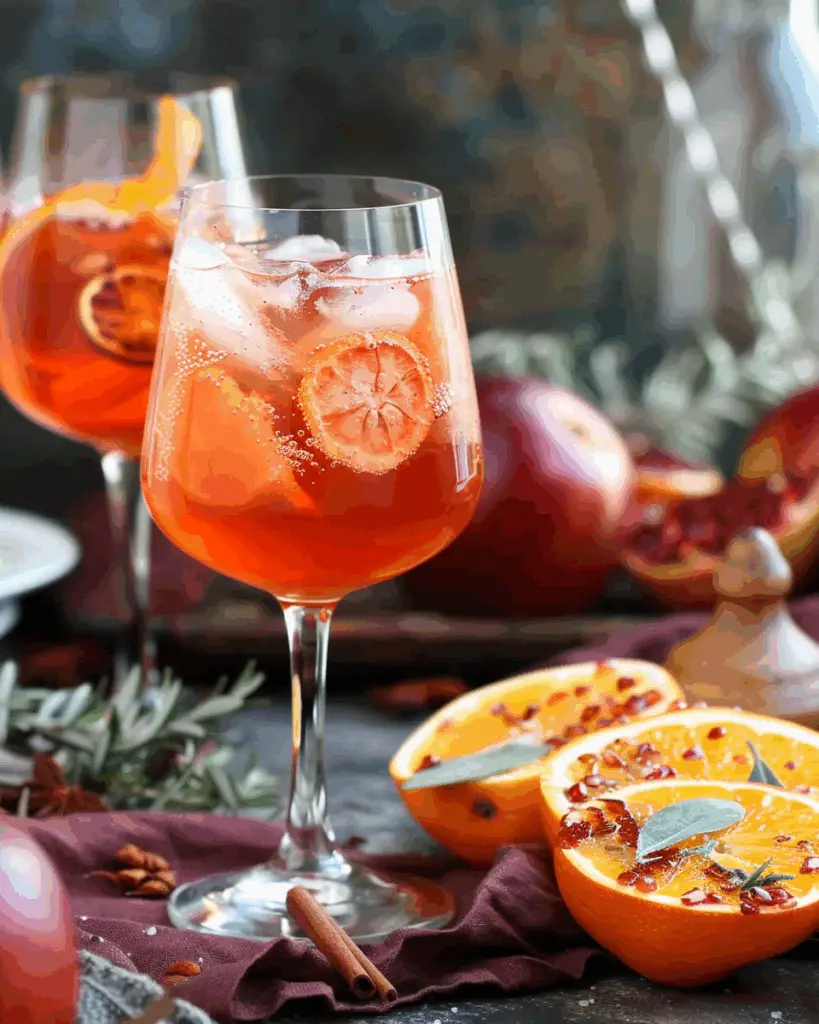 Aperol Spritz Fall Cocktail | Just So Savory
