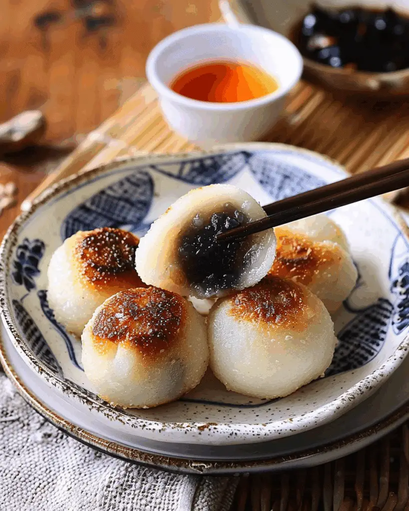 Pan Fried Tang Yuan (Glutinous Rice Balls) | Just So Savory