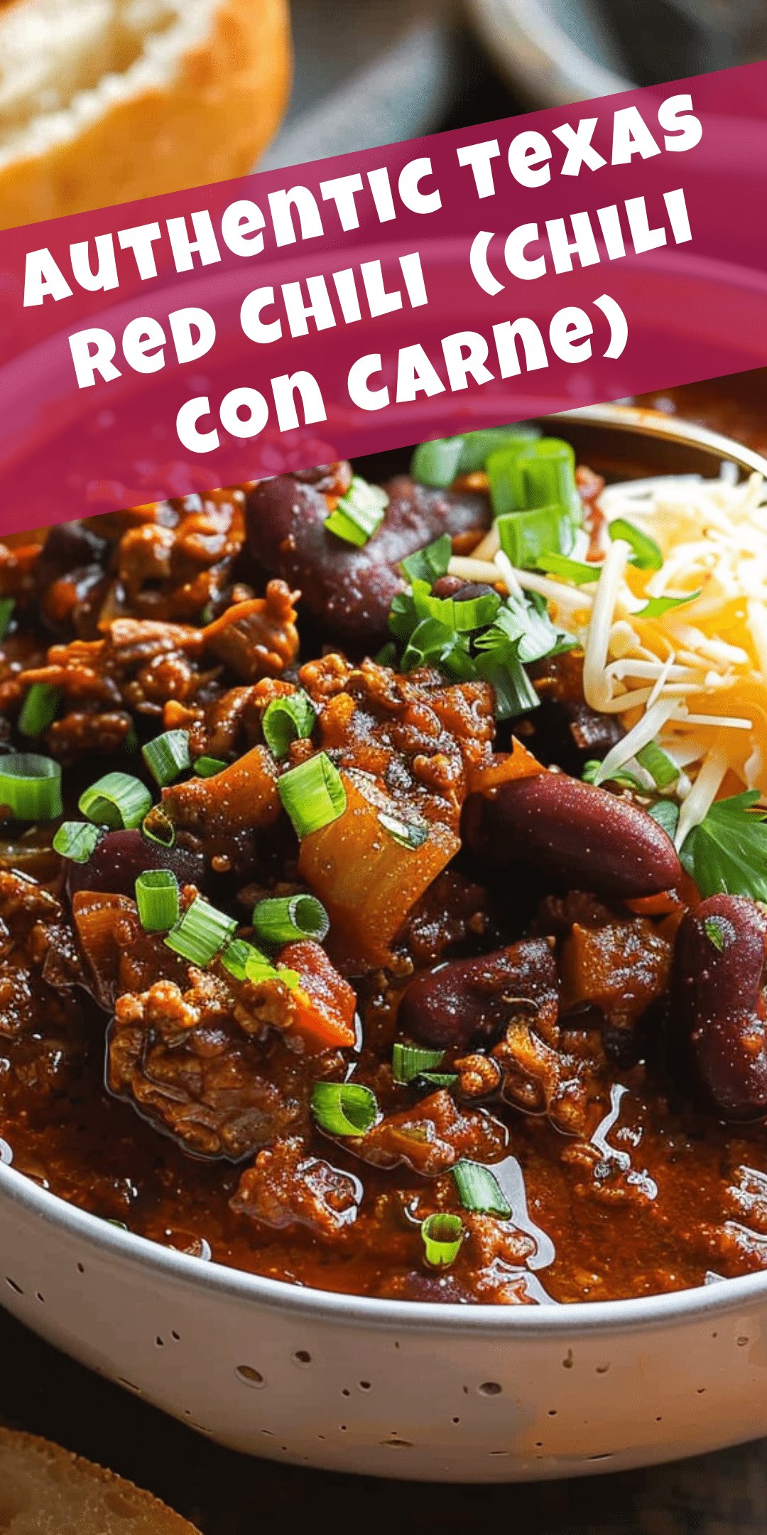 Authentic Texas Red Chili (Chili con Carne) | Just So Savory
