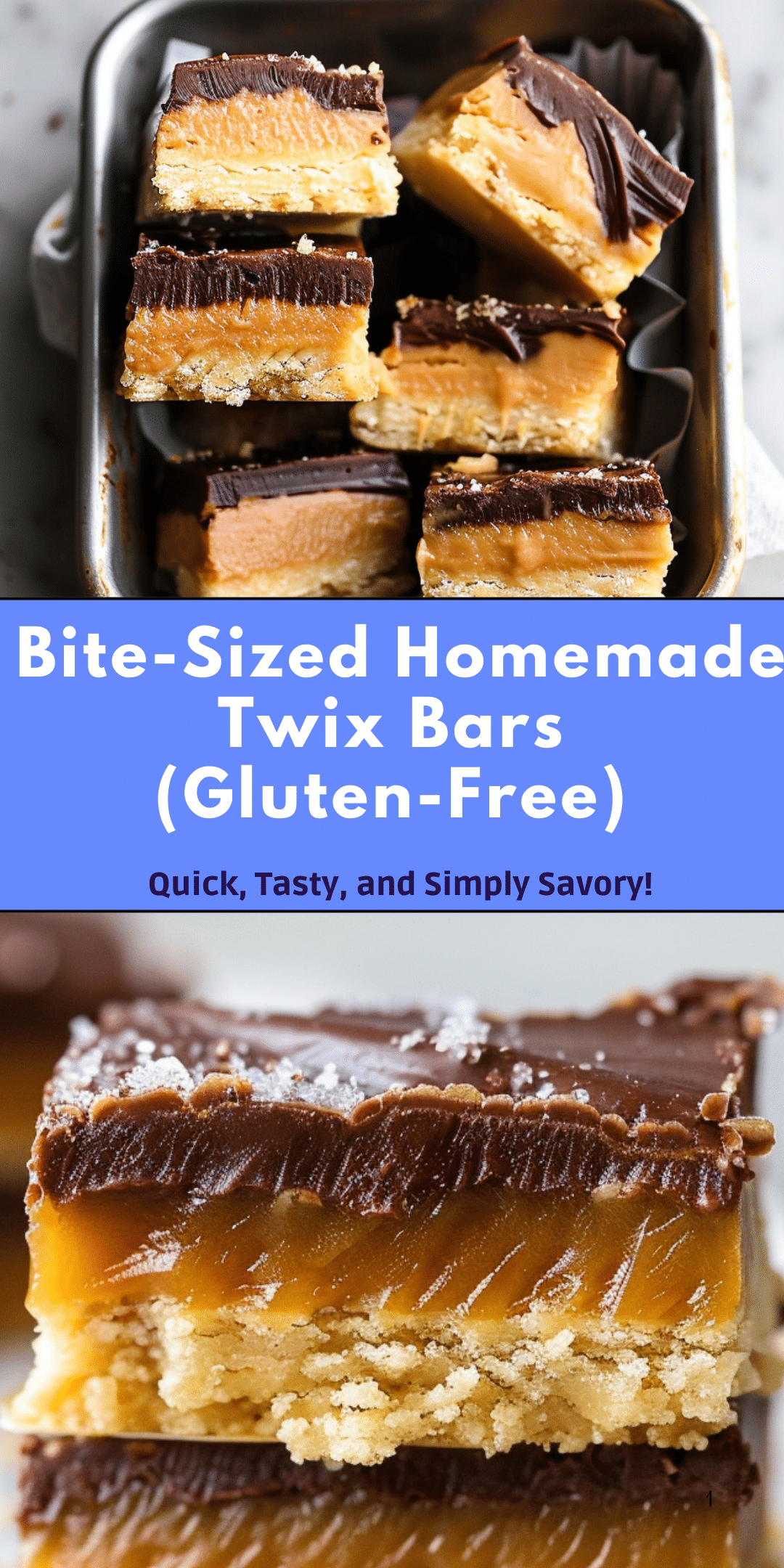 Bite-Sized Homemade Twix Bars (Gluten-Free) | Just So Savory