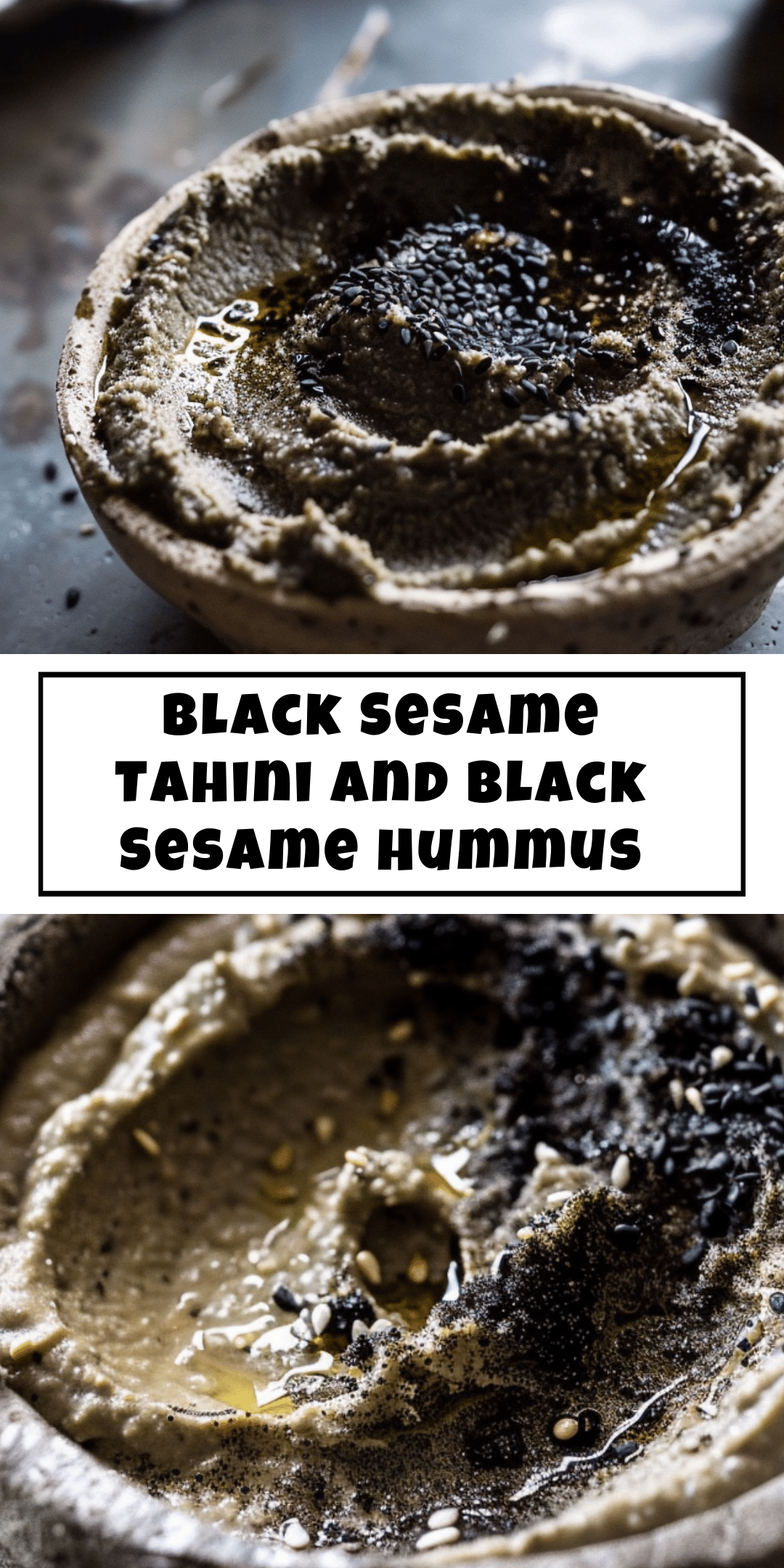 Black Sesame Tahini and Black Sesame Hummus | Just So Savory