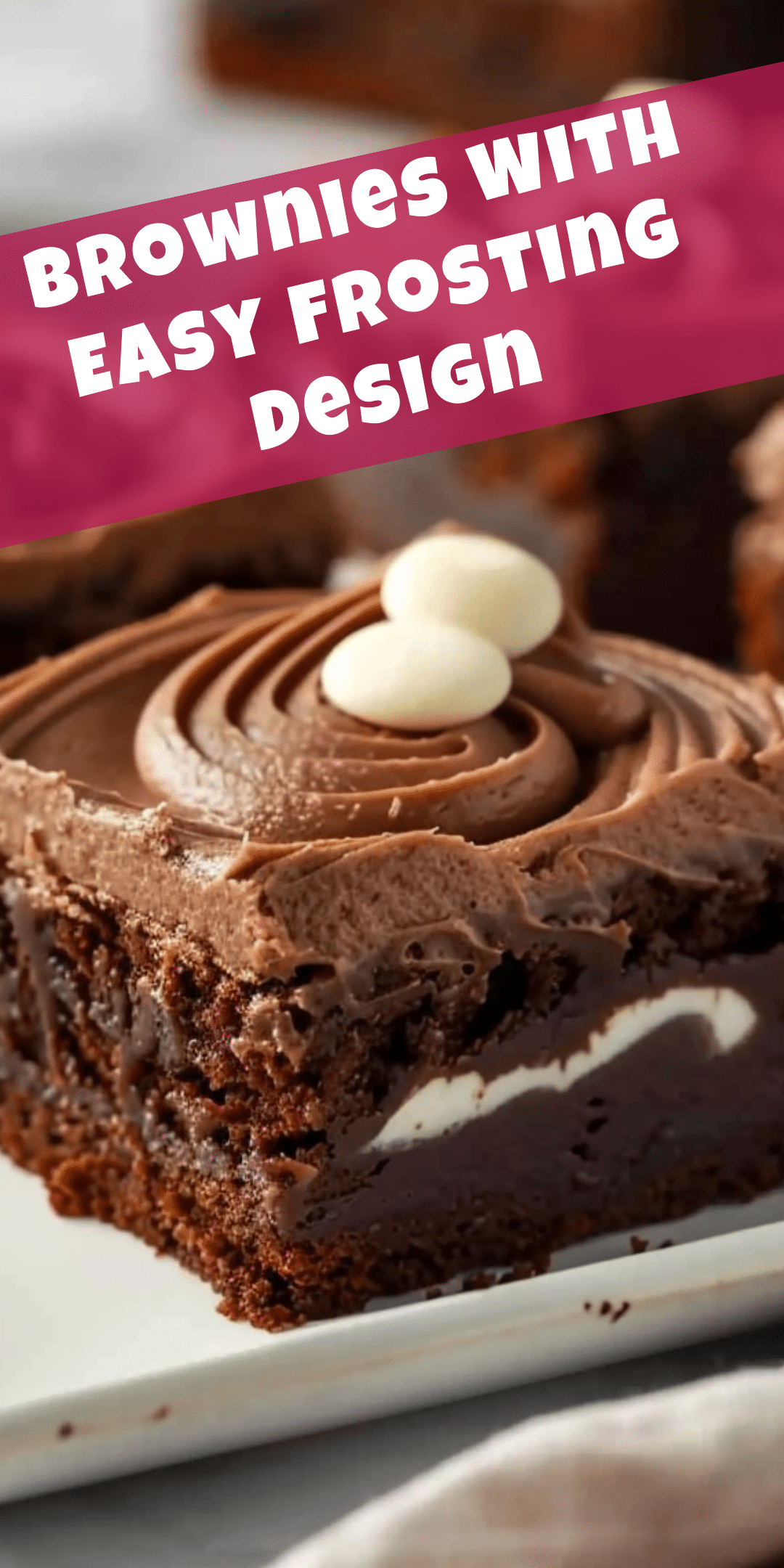 Brownies With Easy Frosting Design | Just So Savory