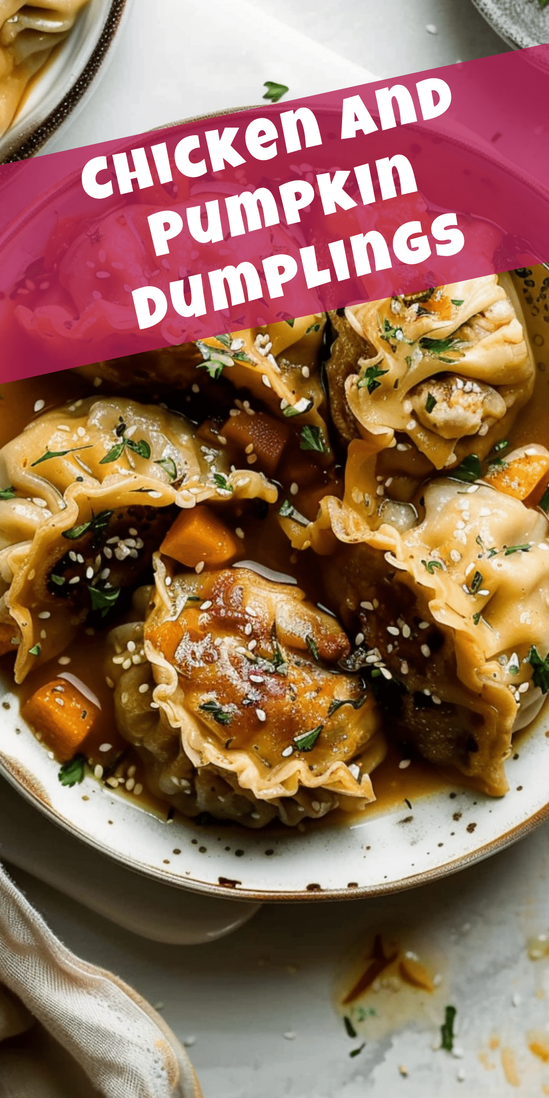 Chicken and Pumpkin Dumplings | Just So Savory