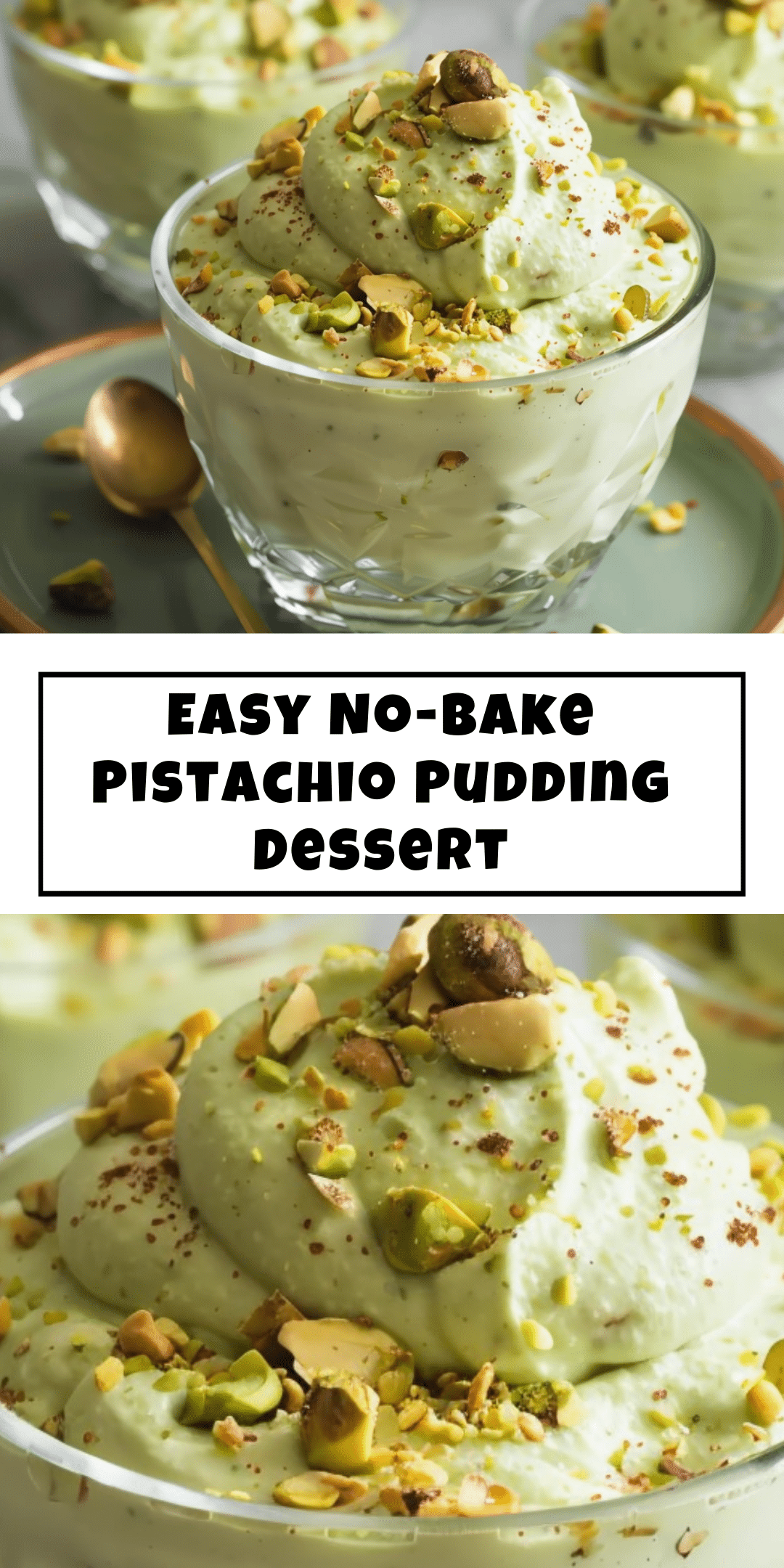 Easy No-Bake Pistachio Pudding Dessert | Just So Savory