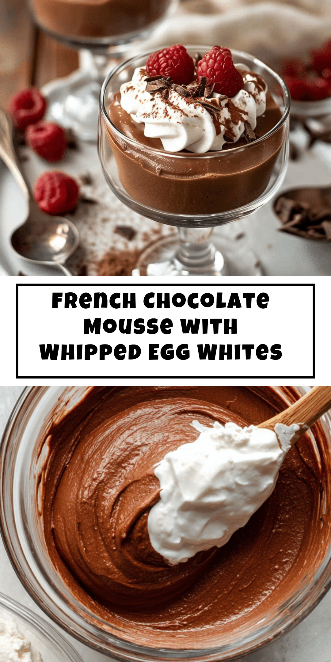 French Chocolate Mousse with Whipped Egg Whites | Just So Savory