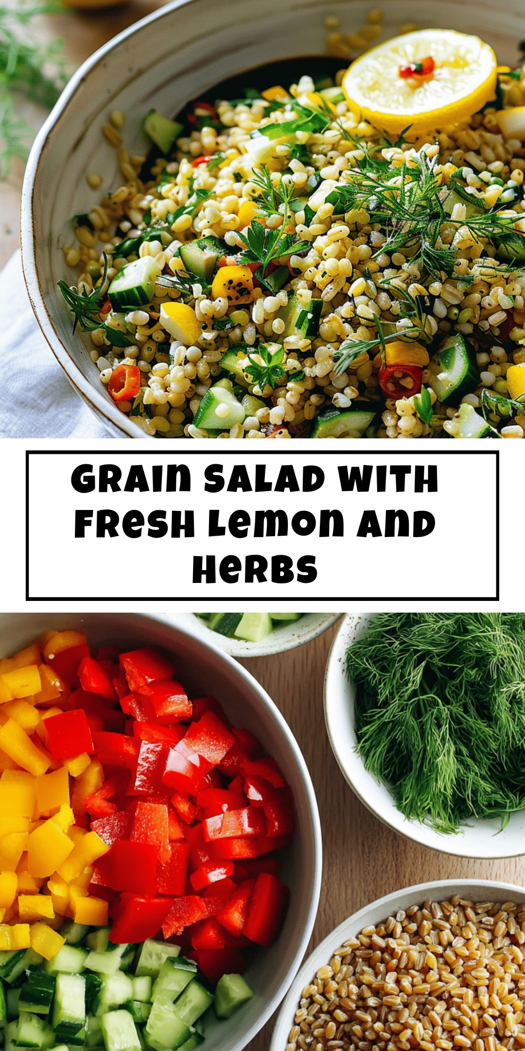 Grain Salad with Fresh Lemon and Herbs | Just So Savory