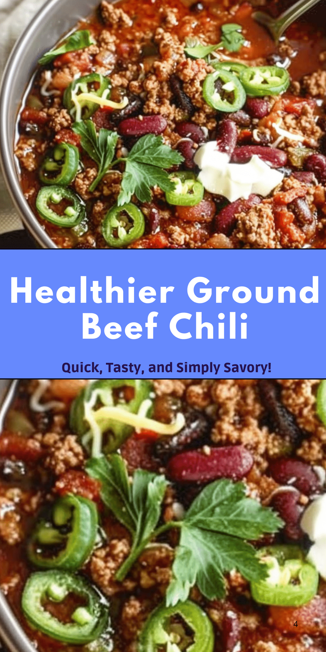 Healthier Ground Beef Chili | Just So Savory