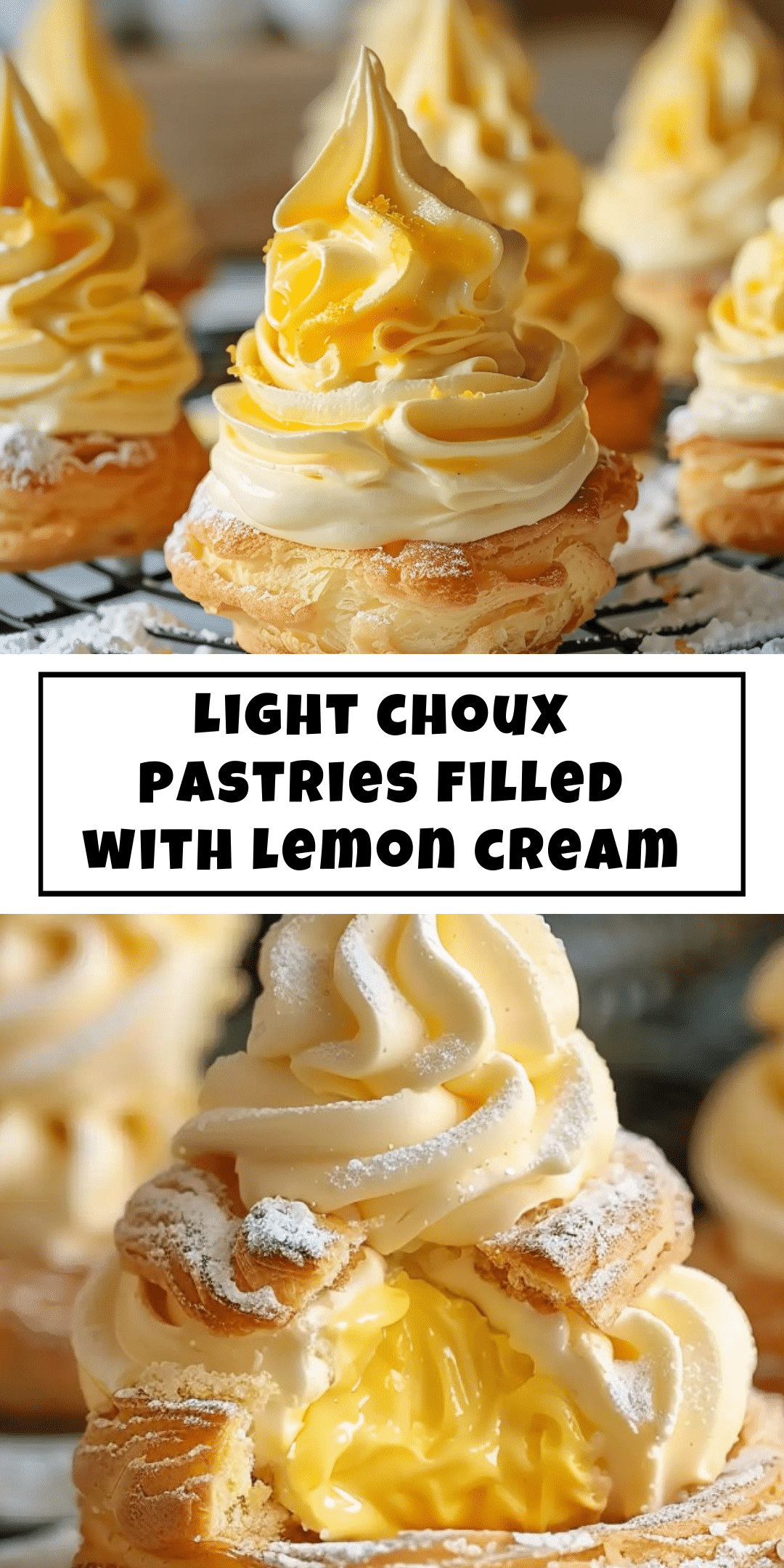 Light Choux Pastries Filled with Lemon Cream | Just So Savory