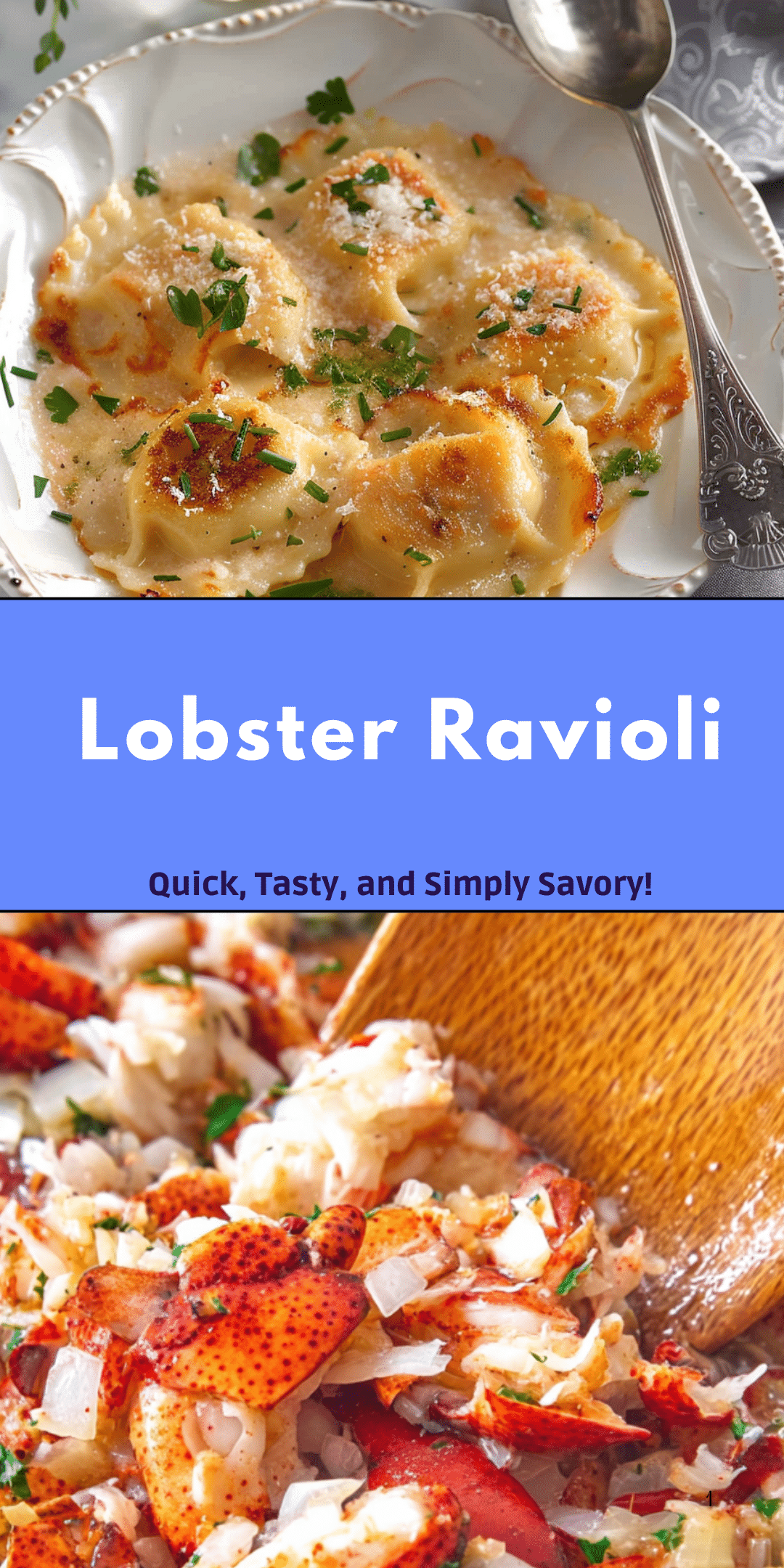 Lobster Ravioli With Lemon Butter Sauce - Just So Savory