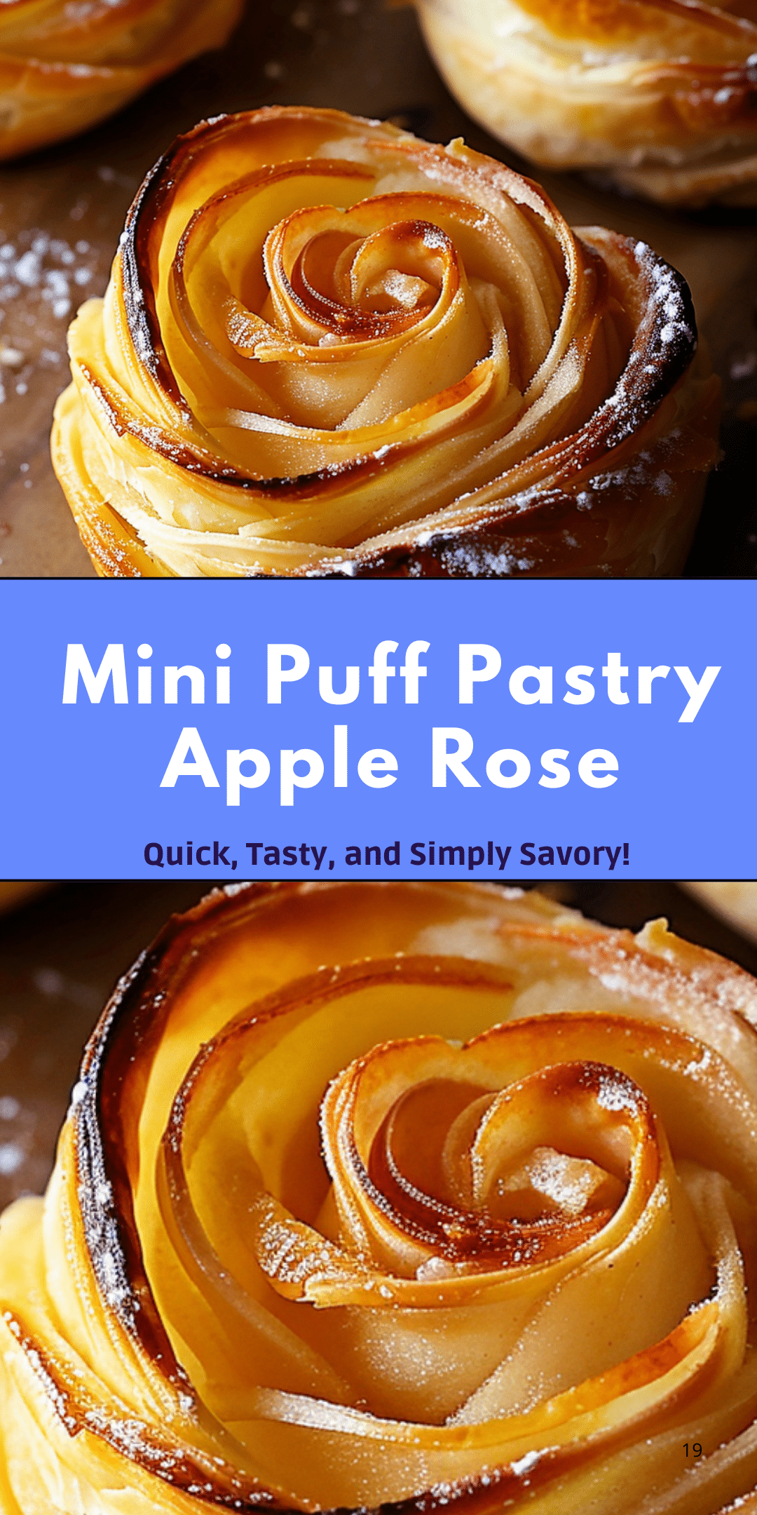 Mini Puff Pastry Apple Rose | Just So Savory