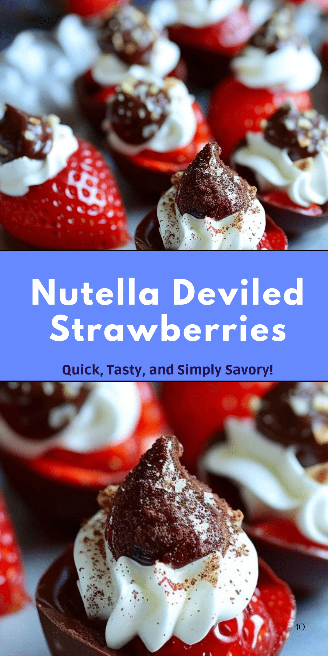 Nutella Deviled Strawberries - Just So Savory