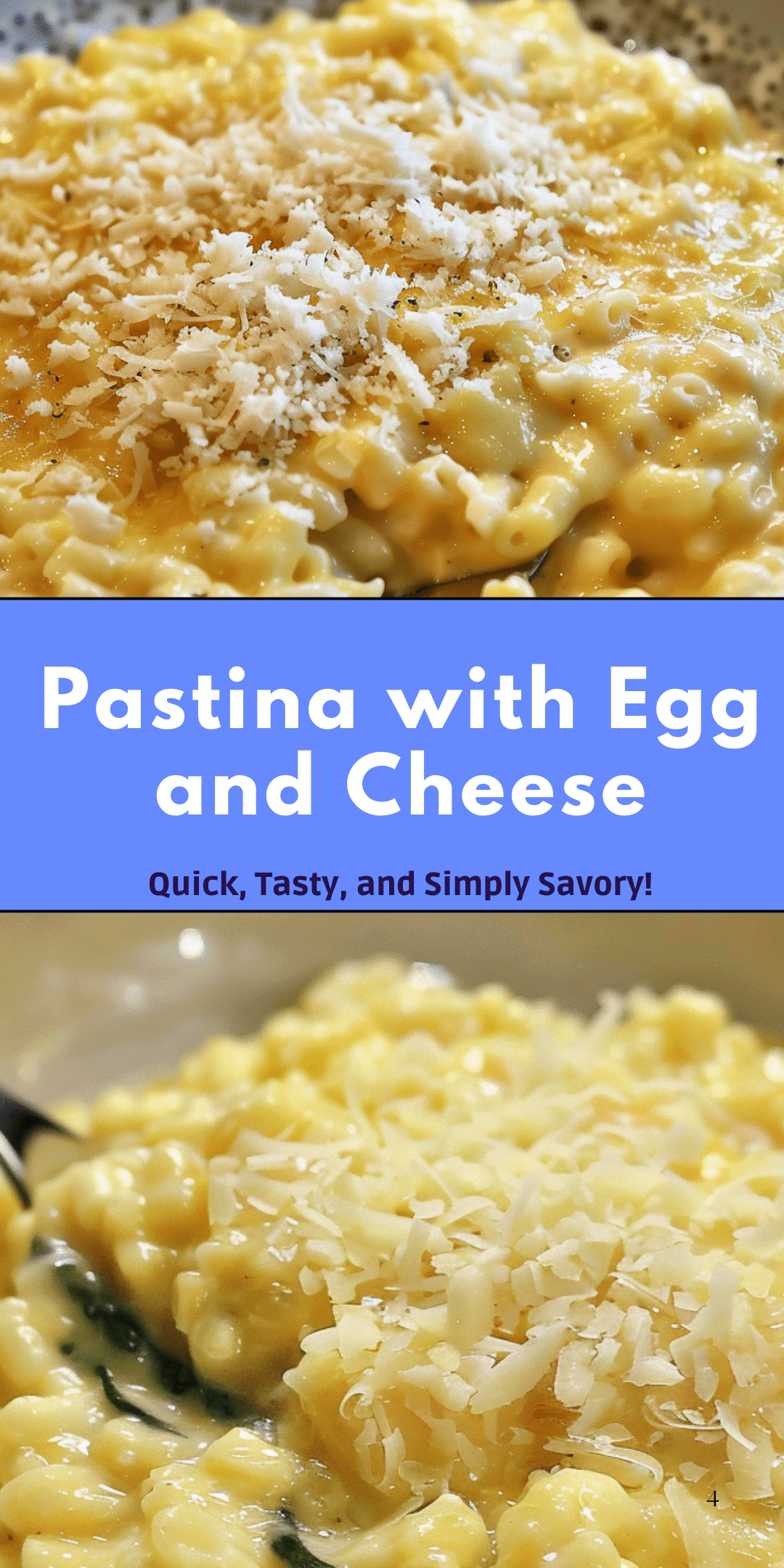 Pastina with Egg and Cheese | Just So Savory