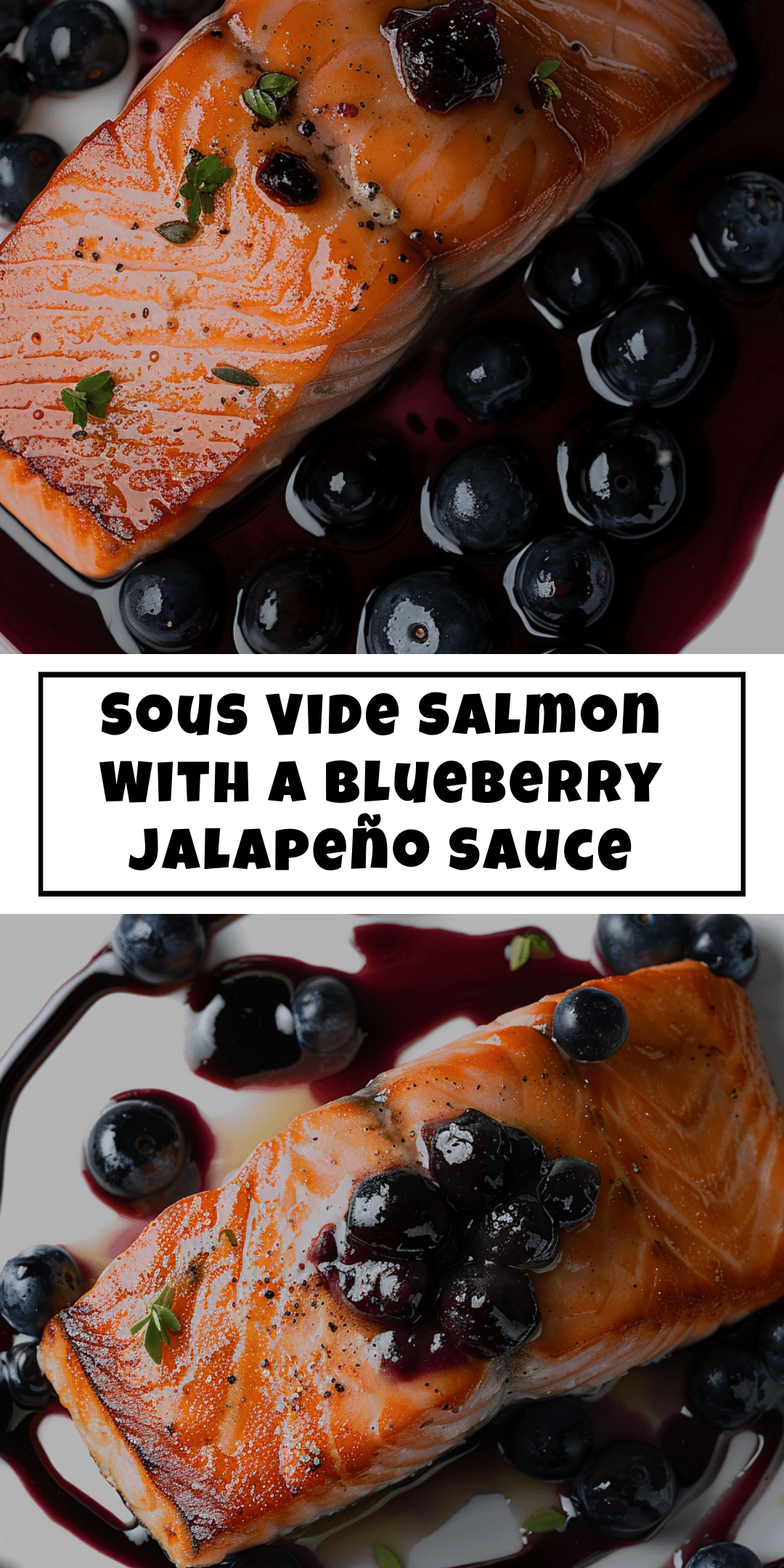 Sous Vide Salmon With A Blueberry Jalapeño Sauce | Just So Savory