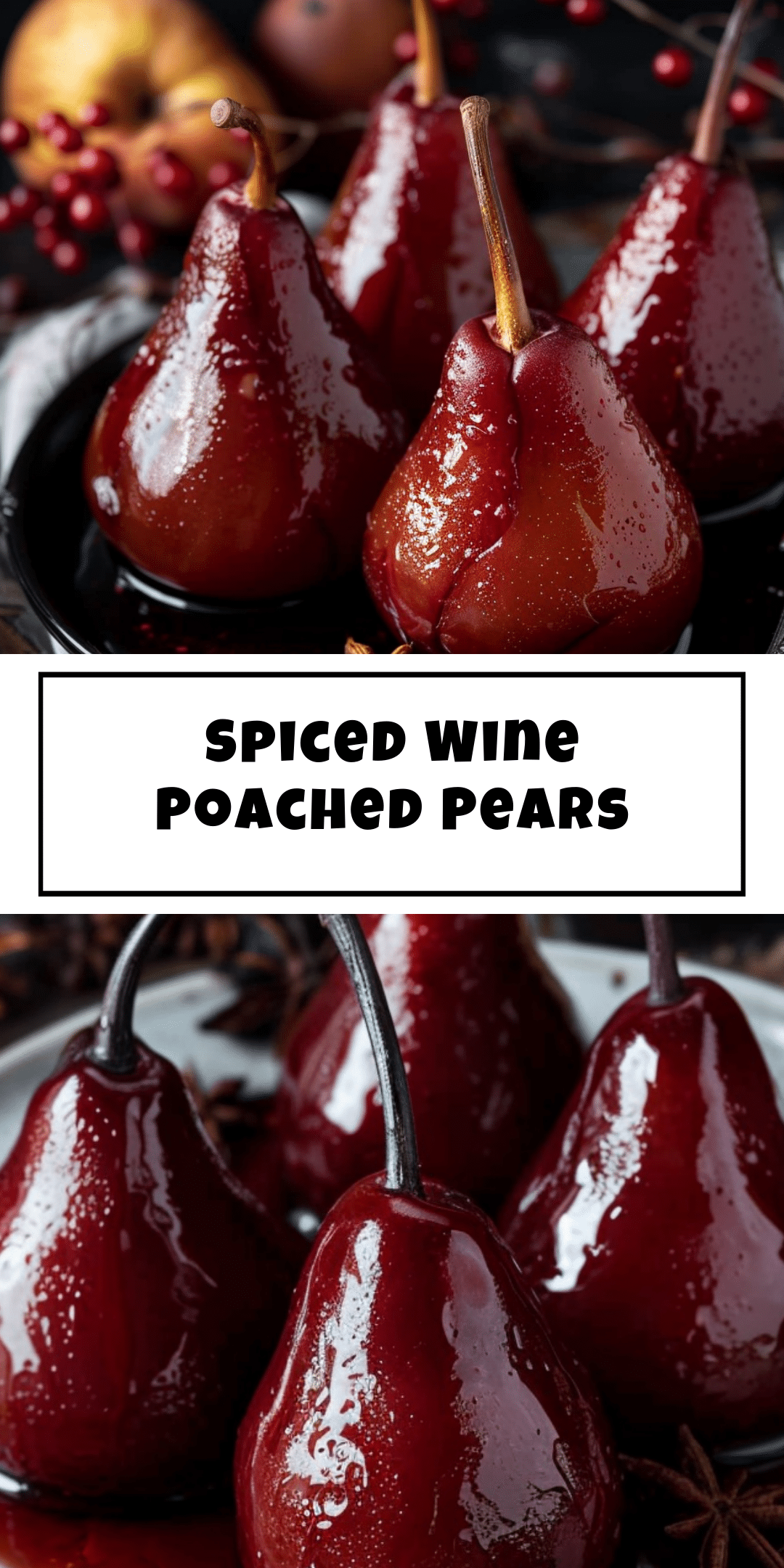 Spiced Wine Poached Pears | Just So Savory