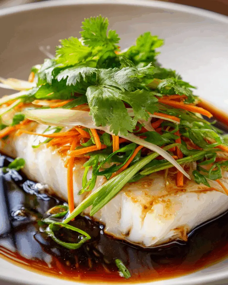 Steamed Fish with Ginger and Soy Sauce | Just So Savory